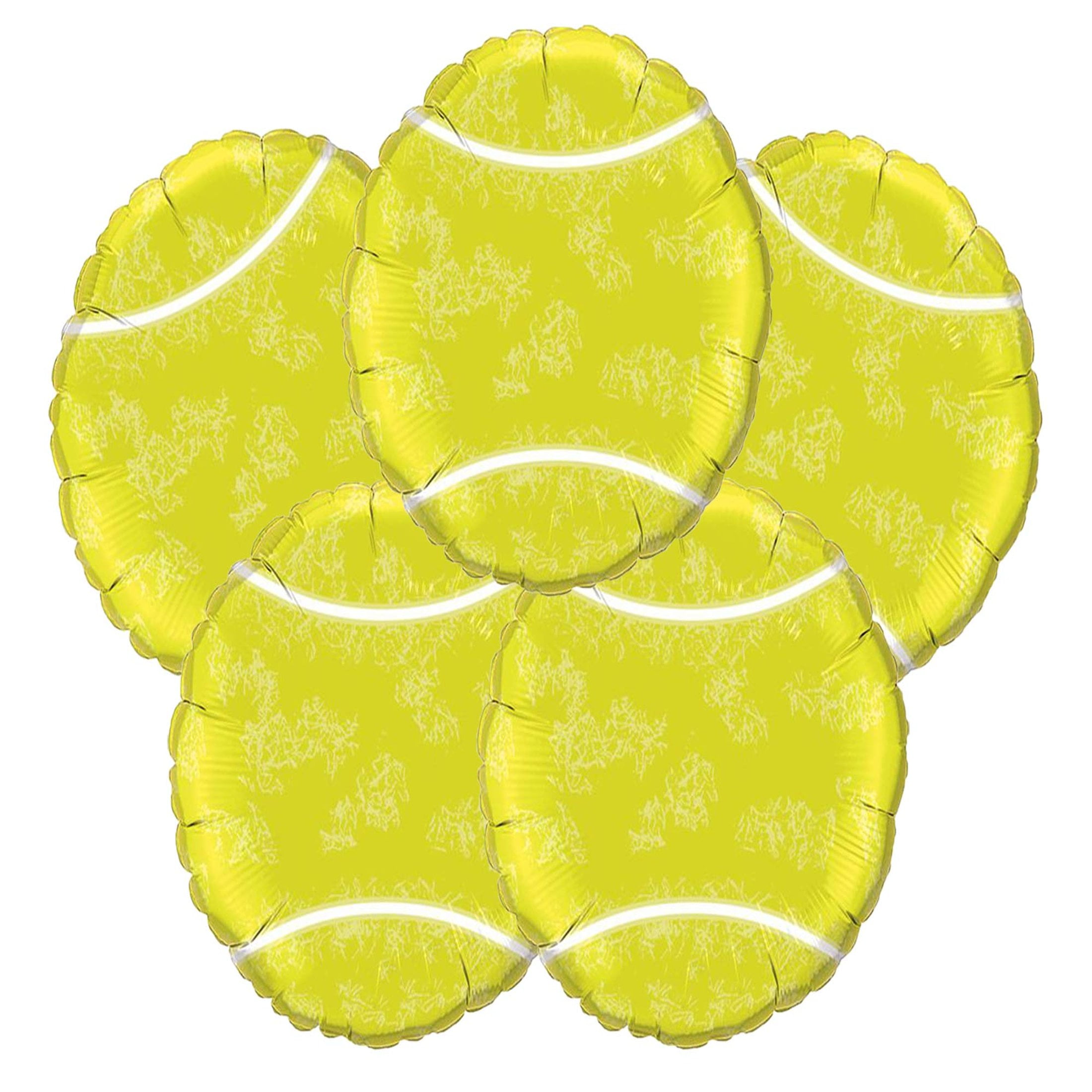 Tennis Ball Blast Party Balloons - Set of 5 18" Sports Theme ...