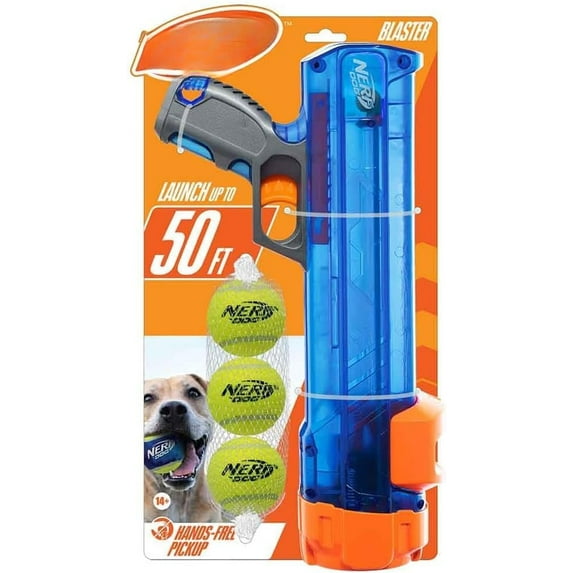 Tennis Ball Blaster Set, Tennis Ball Fetch Launches up to 50 ft, Ball ...