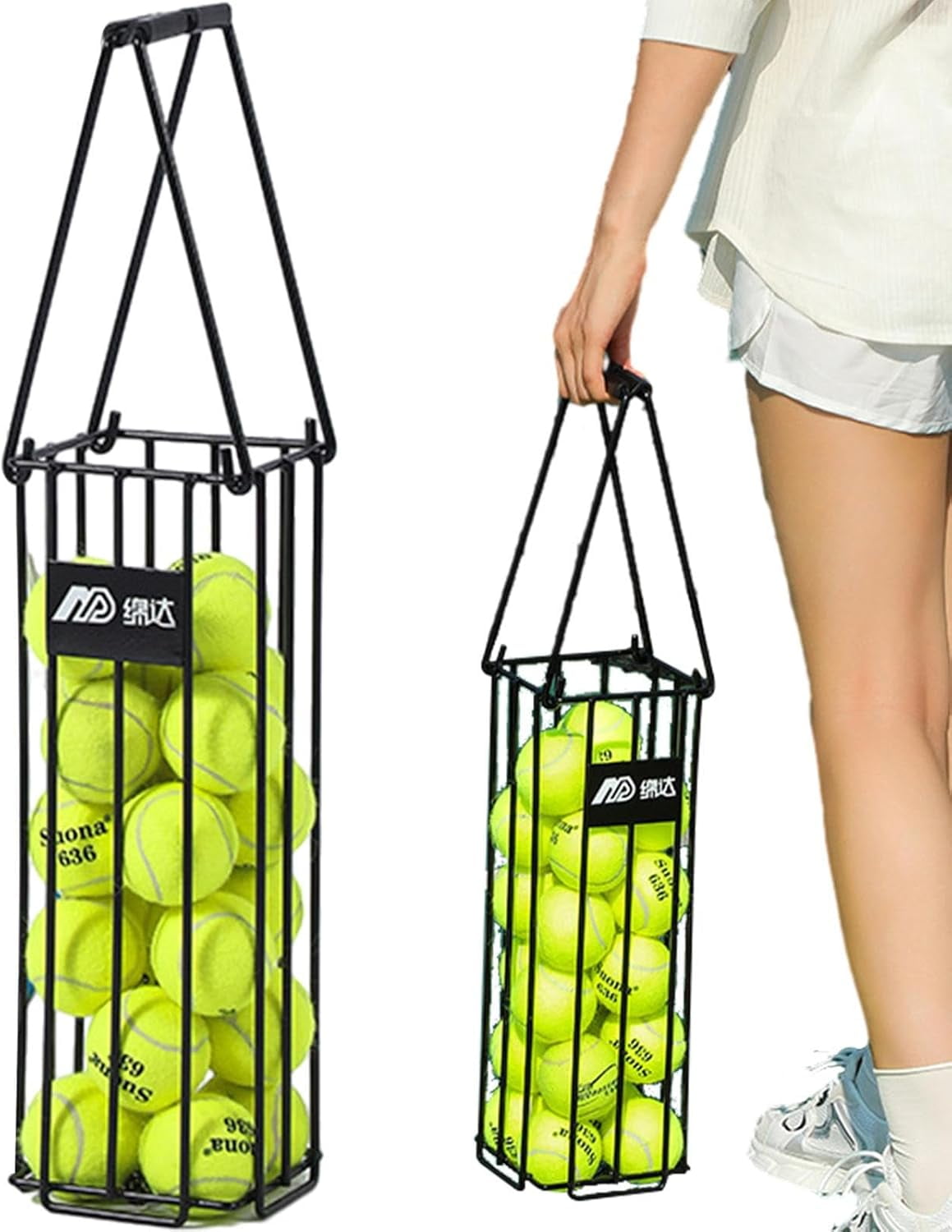 Tennis Ball Collector, Tennis Balls Picker Basket, Portable Tennis Ball ...