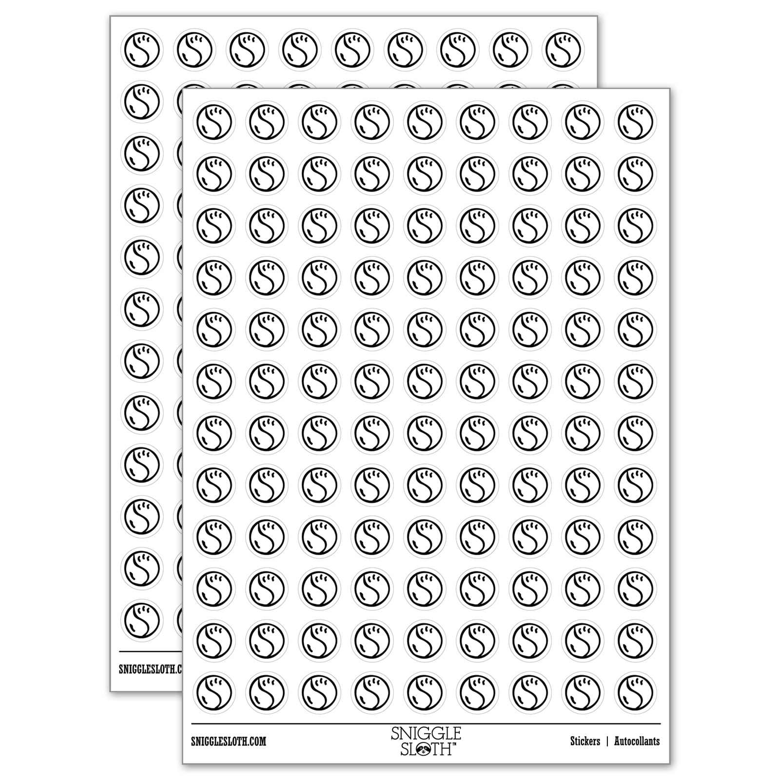 Tennis Ball Cute 200+ Round Stickers - White - Matte Finish - 0.50 ...