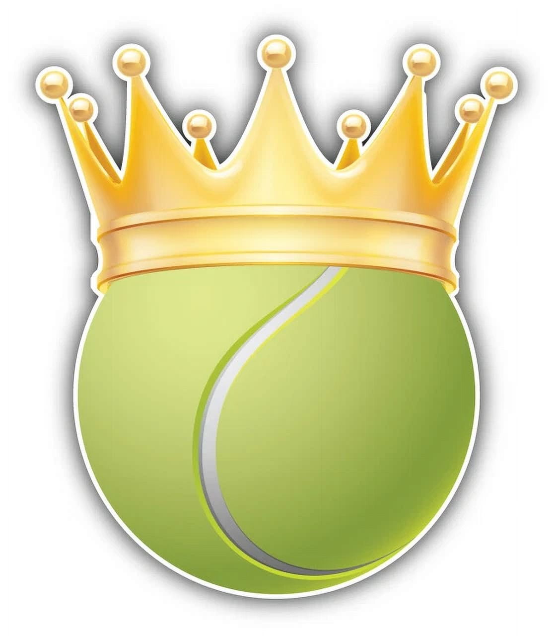Tennis Ball Golden Crown Car Sticker Phone Decal Water Bottle Stickers ...