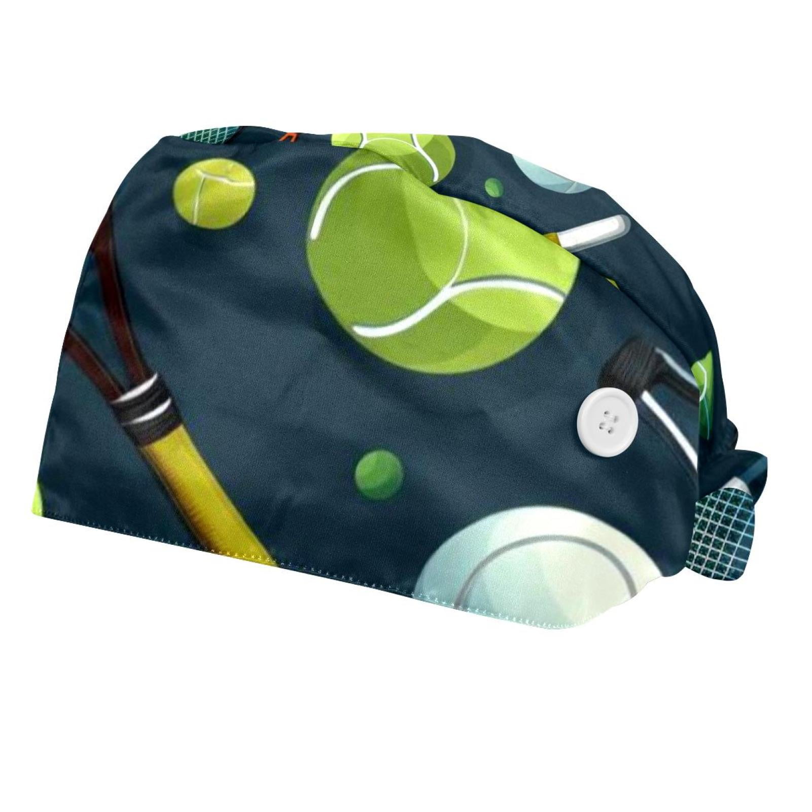 Tennis Ball Hat Bouffant Cap Working Hat One Size Multi Color, 2 Pcs ...