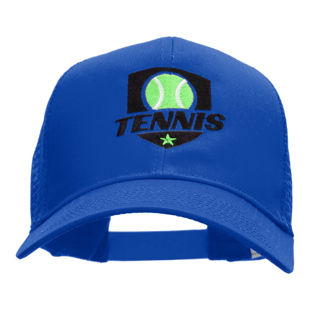 Tennis Ball Logo Embroidered Cotton Twill Mesh Cap - Royal OSFM ...