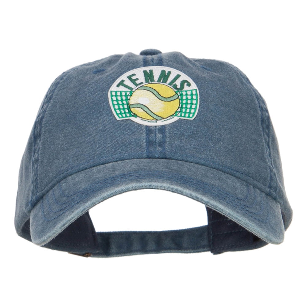 Tennis Ball Patched Washed Cap - Navy OSFM - Walmart.com