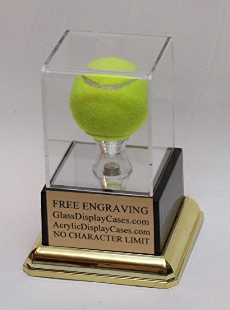 Tennis Ball Personalized Acrylic Display Case with Black and Gold ...