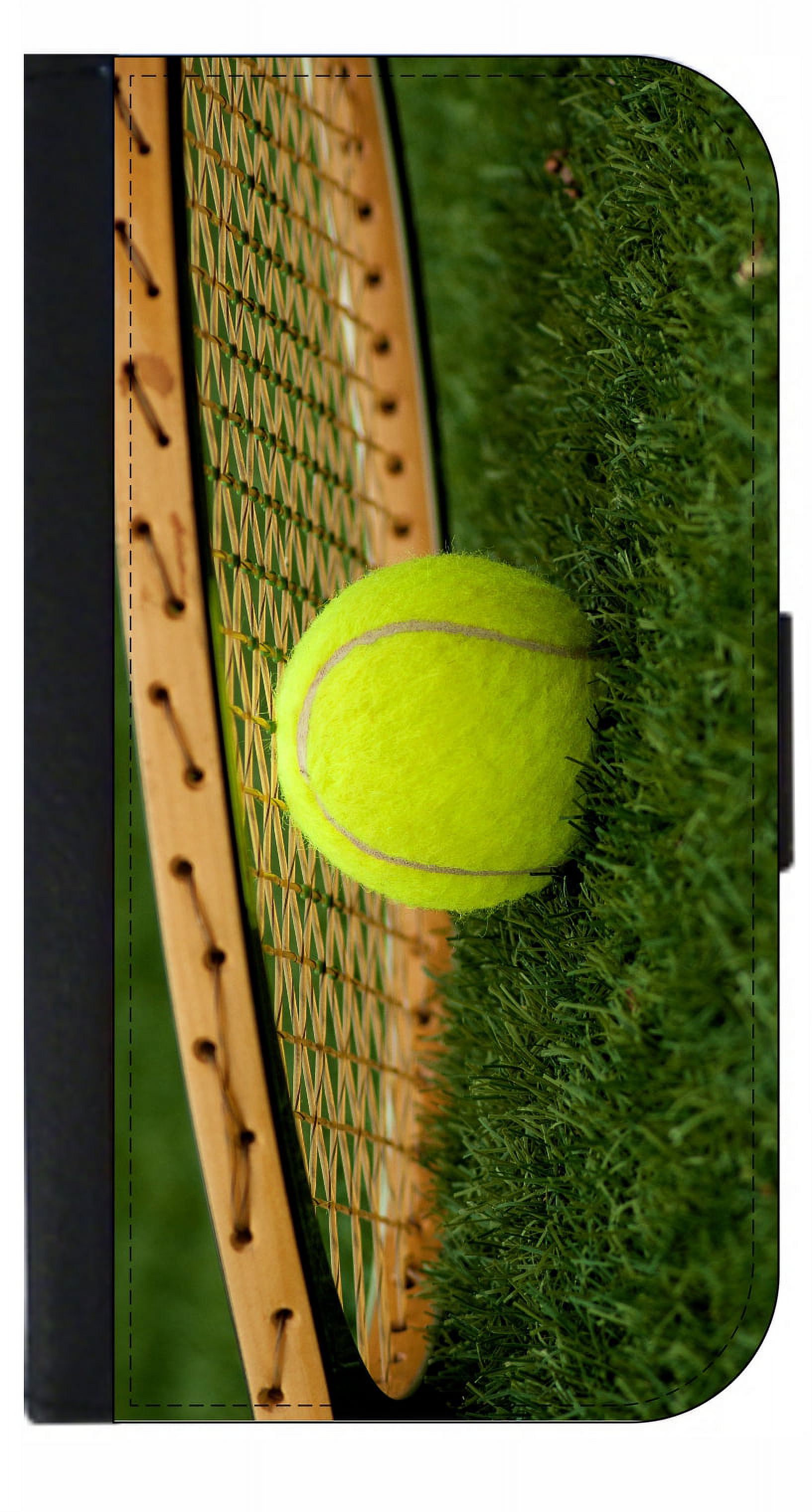 Tennis Ball and Racquet Wallet Style Cell Phone Case with 2 Card Slots ...