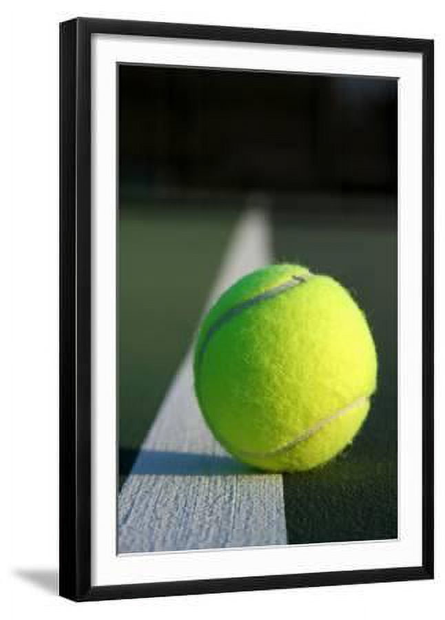 Tennis Ball on the Court Line, Framed Art Print Wall Art by 33ft Sold ...
