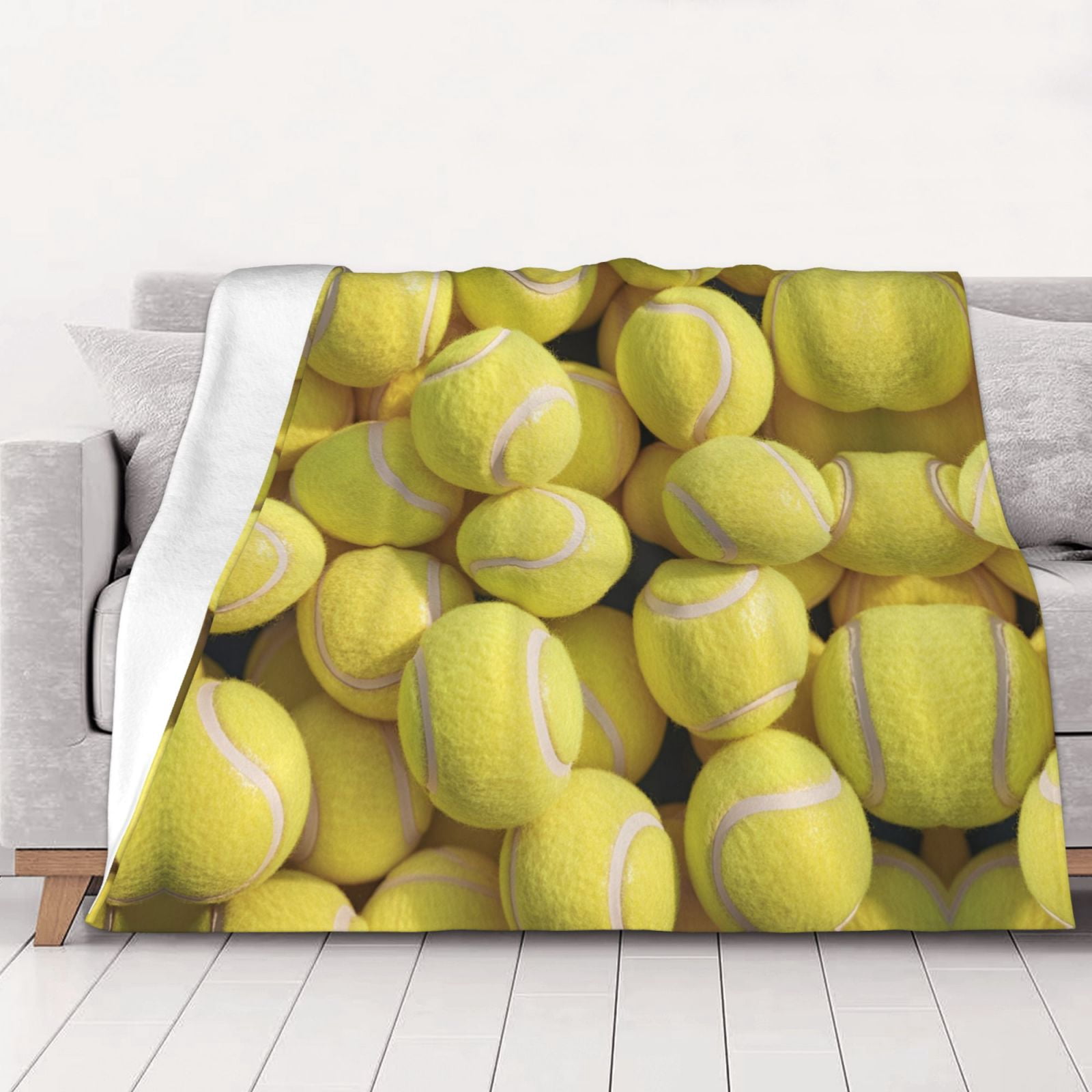 Tennis Balls Throws Blanket Fleece Soft Cozy Warm Plush for Travel ...