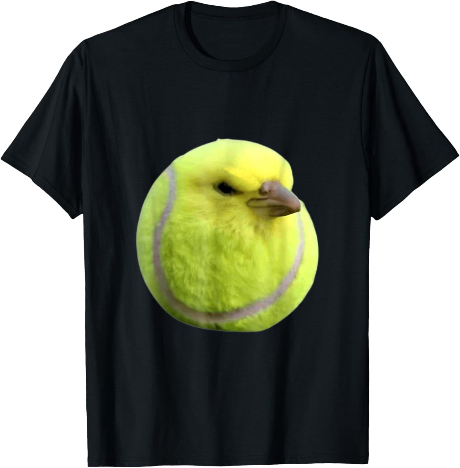 Tennis Bird Meme Round Budgie Tennis Ball T-Shirt Tee - Walmart.com