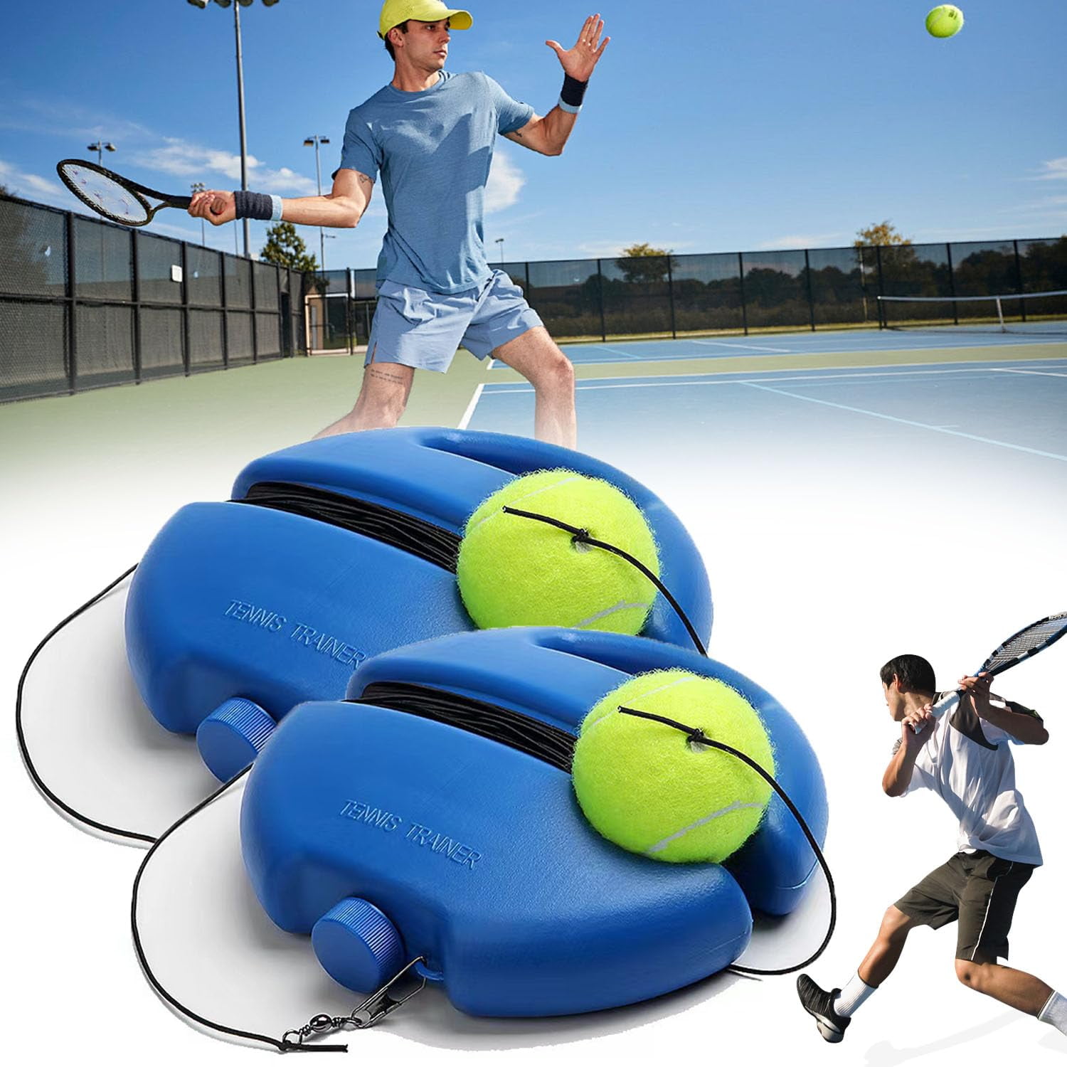 Tennis Bounce Back Trainer, Bounceback Tennis Ball,Tennis Pal, Self ...