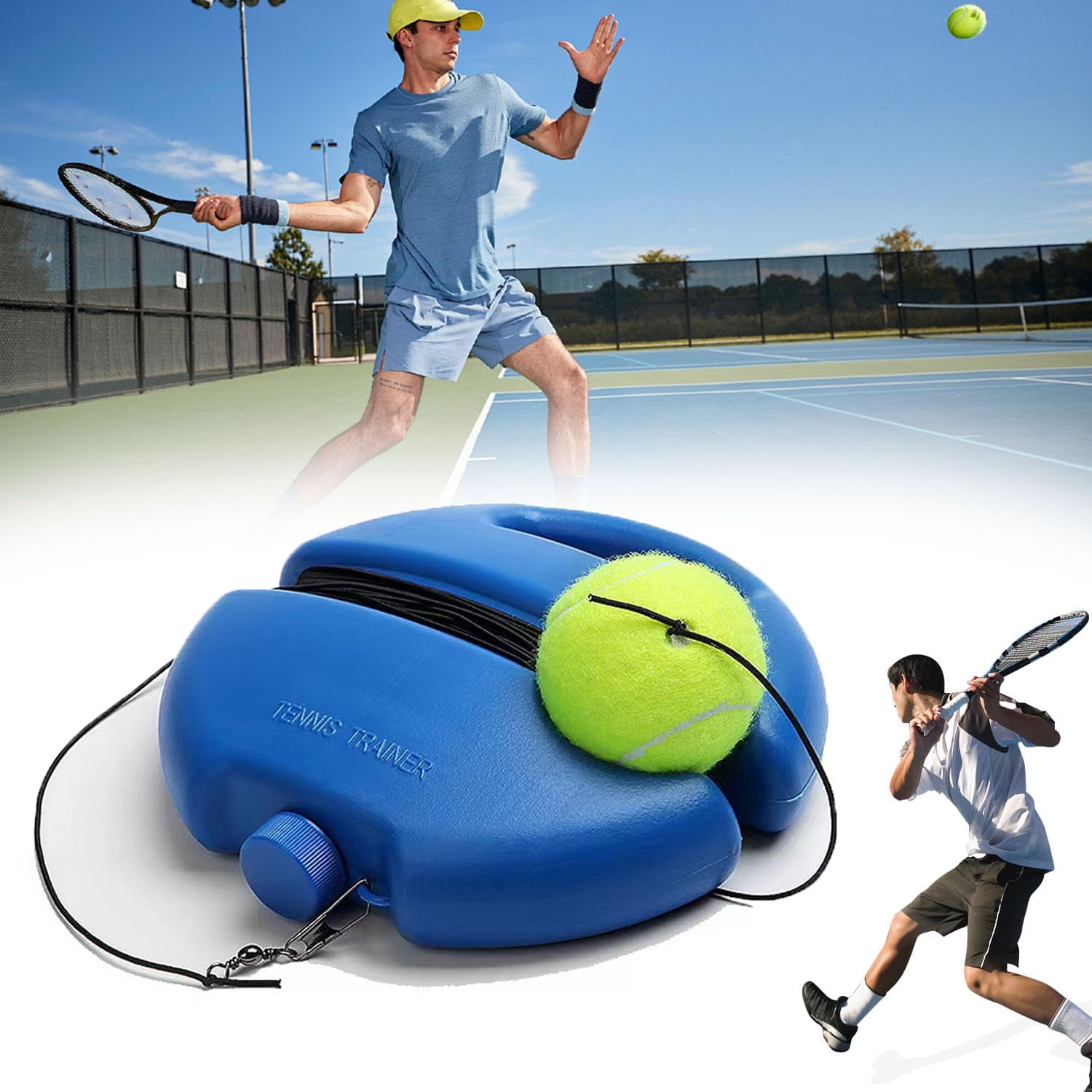 Tennis Bounce Back Trainer, Bounceback Tennis Ball,Tennis Pal, Self ...