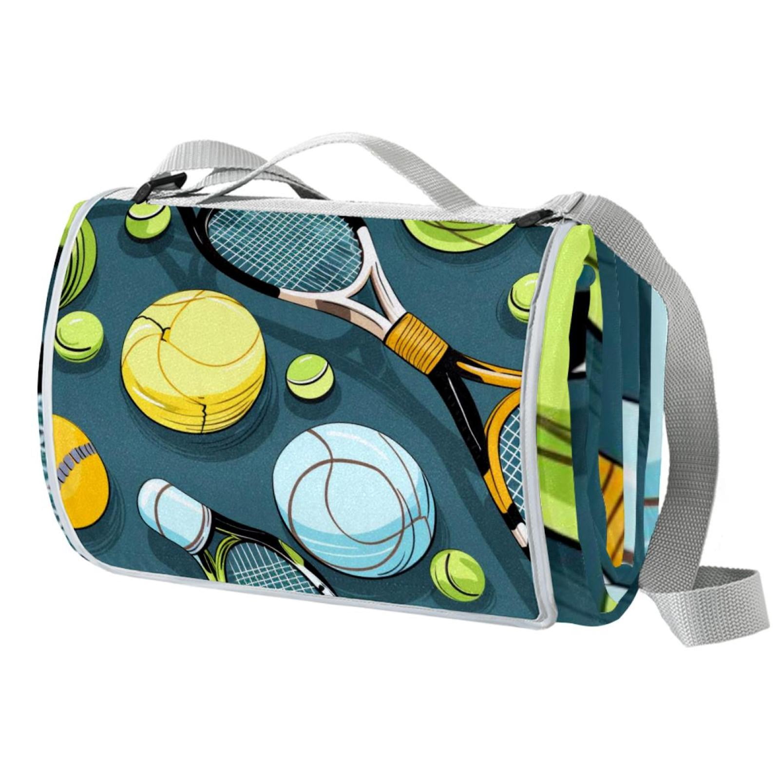 Tennis Canvas Beach Blanket Picnic Mat - Waterproof Outdoor Mat for ...