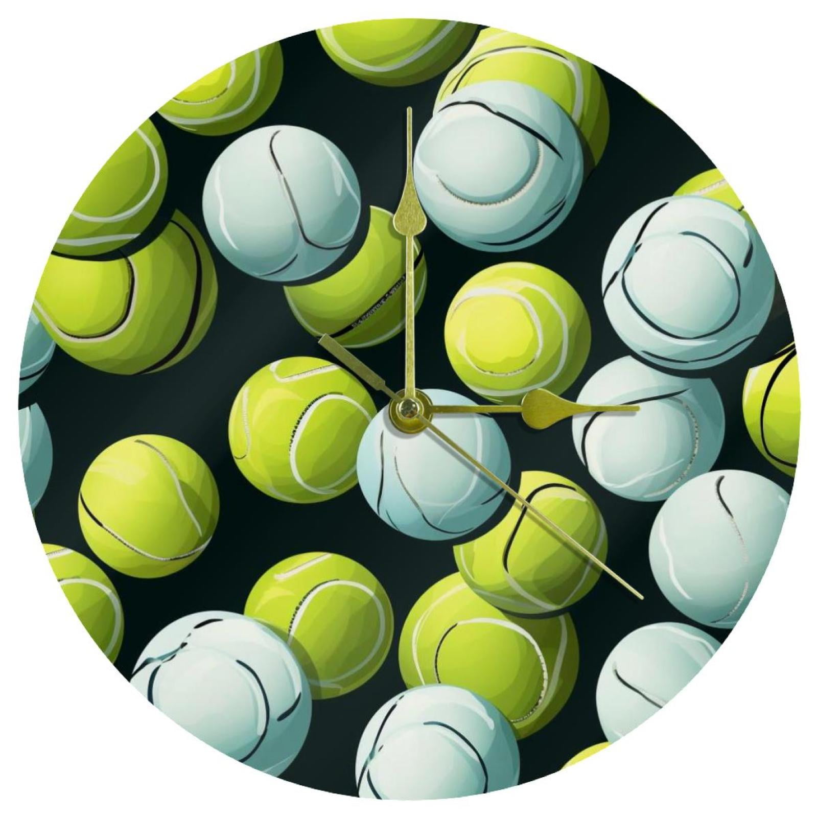 Tennis Circular Acrylic Wall Clock - Elegant Timepiece for Home or ...
