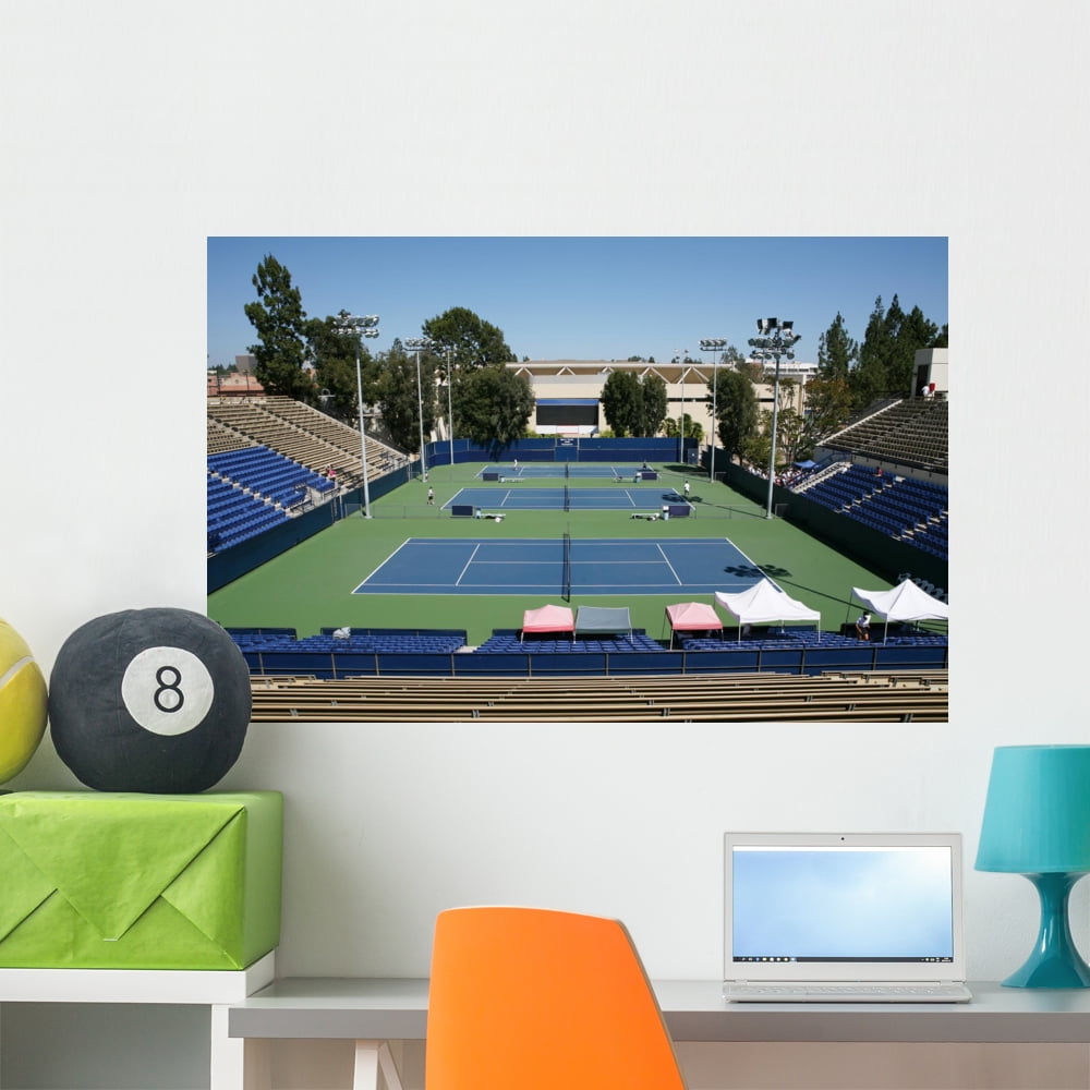 Tennis Court Wall Mural by Wallmonkeys Peel and Stick Graphic (36 in W ...
