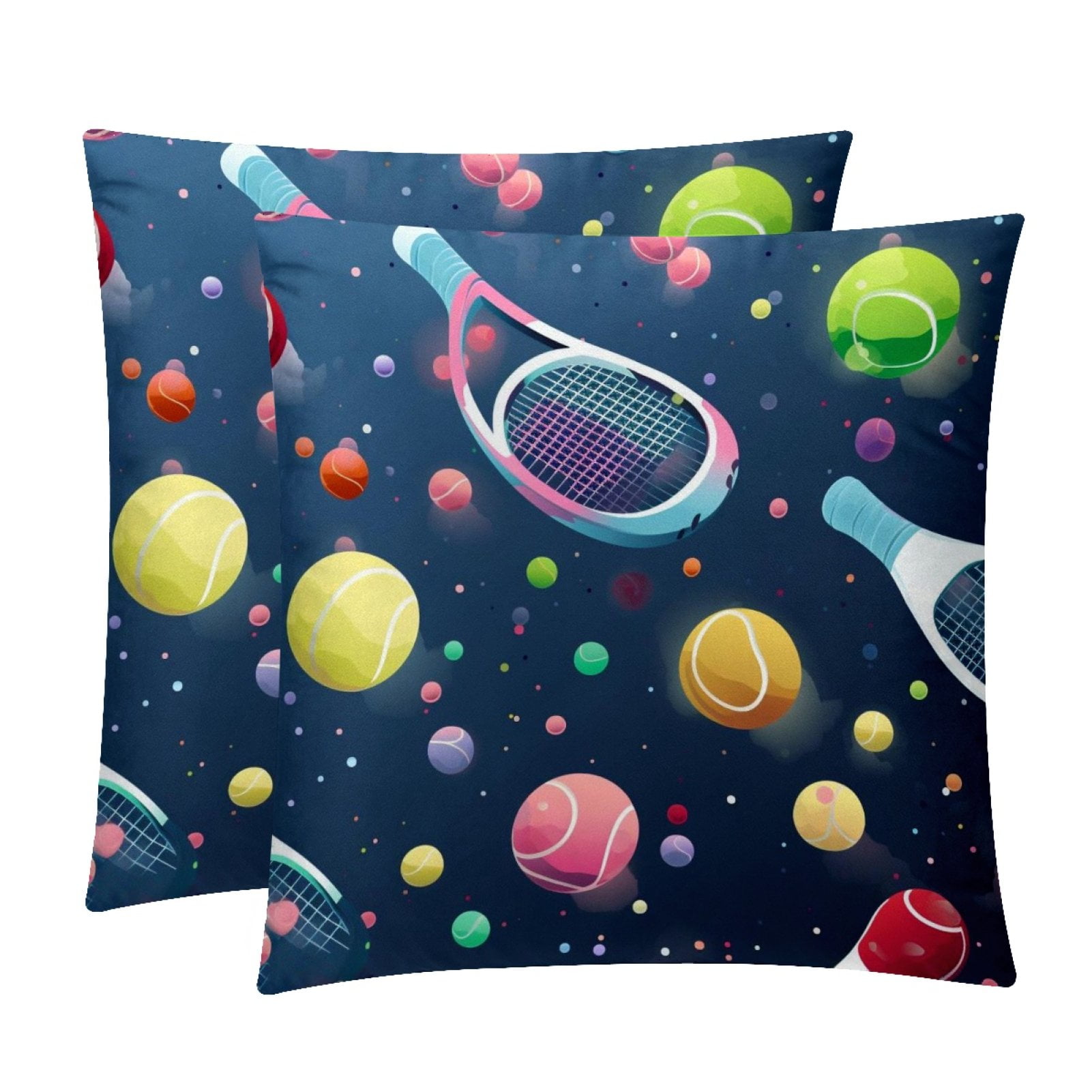 Tennis Covers Set of 2 with Unique Patterns for Bed and Sofa, Available ...
