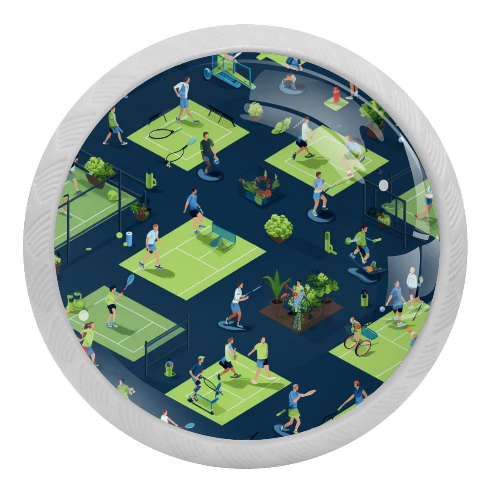 Tennis Fluorescent Drawer Pulls with Screws: Round 4-Pack Glow-in-the ...