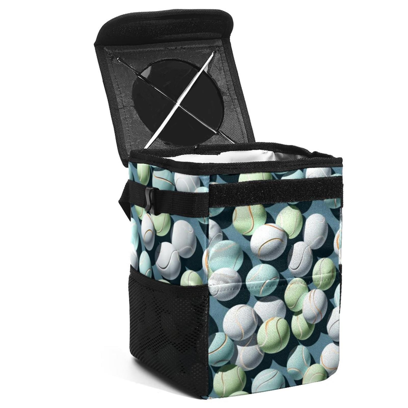 Tennis Foldable Car Garbage Can with Lid, Leak-Proof, and Hanging ...