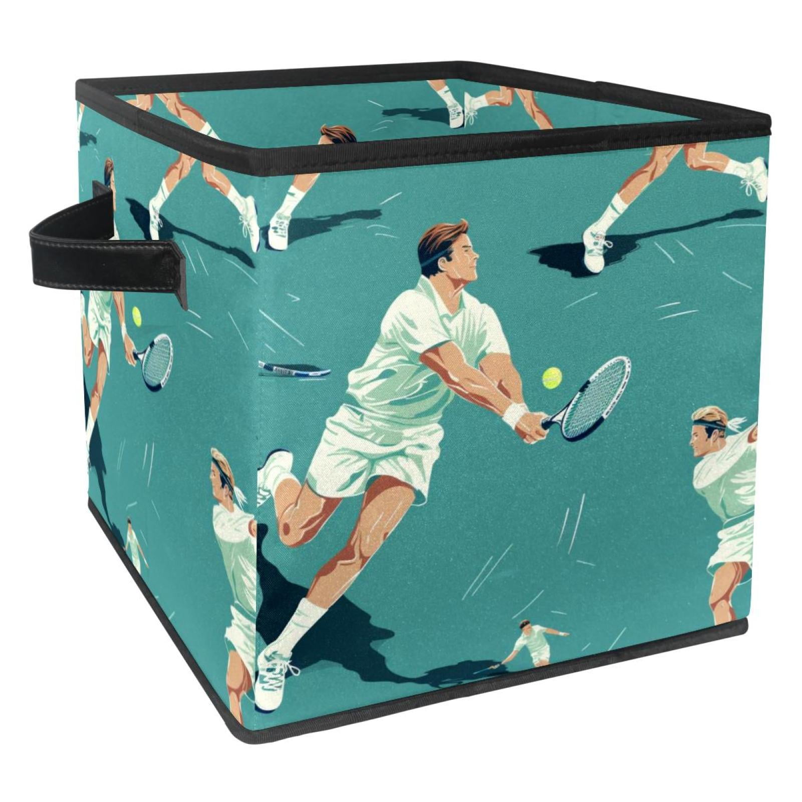 Tennis Foldable Cube Organizer with Handle, 10.8"x10.5"x10.6", Large ...