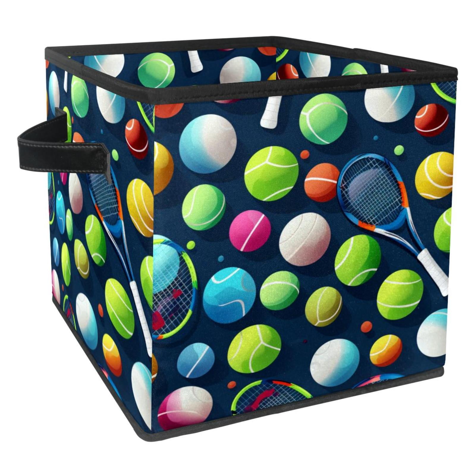 Tennis Foldable Cube Organizer with Handle, 10.8"x10.5"x10.6", Large ...