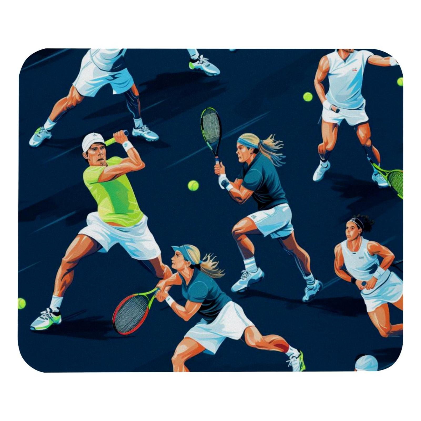 Tennis Gaming Mouse Pad Desk Mat, Square 8.3x9.8 Inch Non-Slip Rubber ...