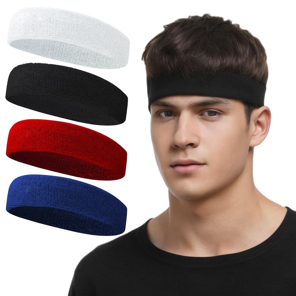 Tennis Headband Sweat Bands For Men Women,Workout Sweatbands Moisture ...