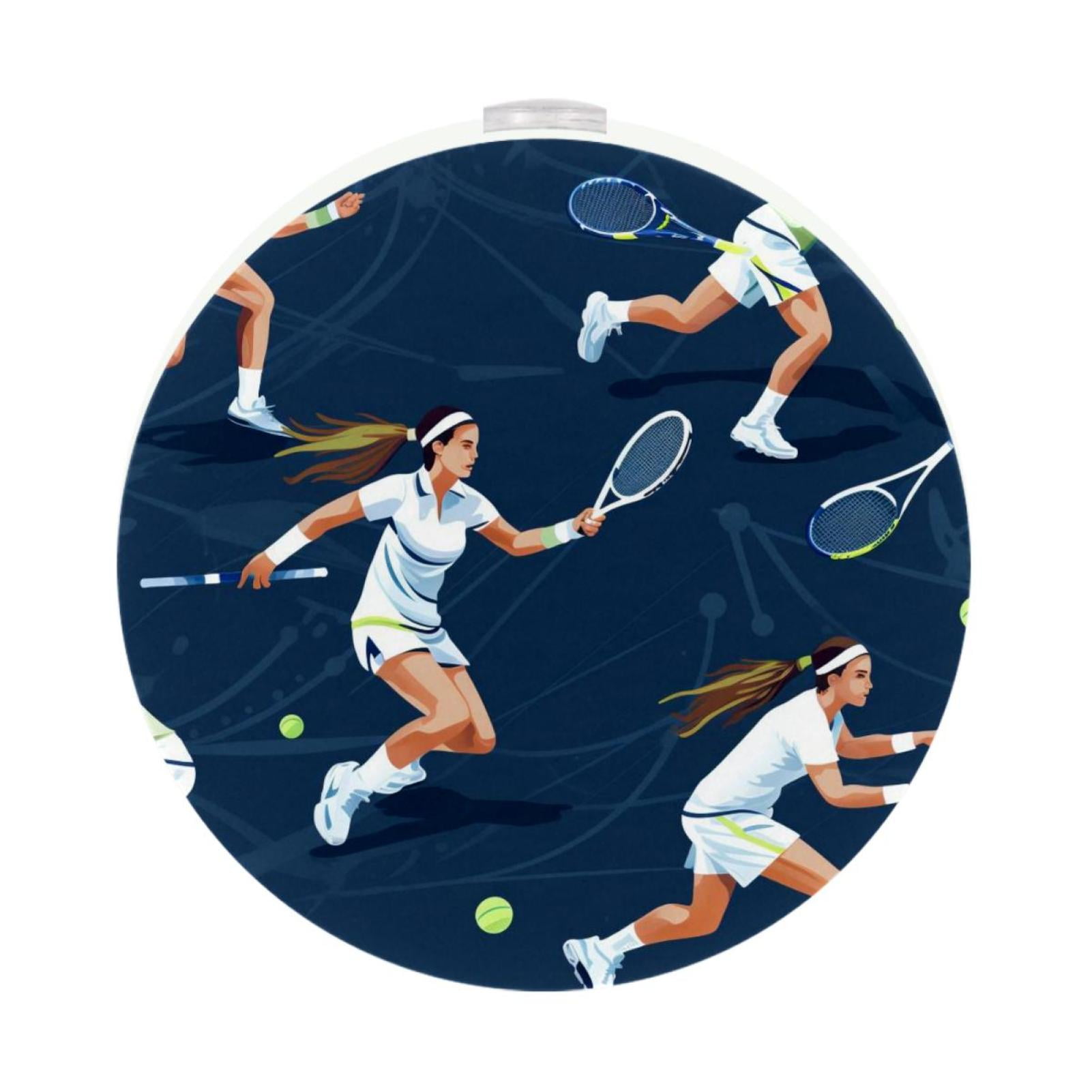 Tennis LED Round Night Light-2PCS, Plug-in Wall Nightlight with Dusk-to ...