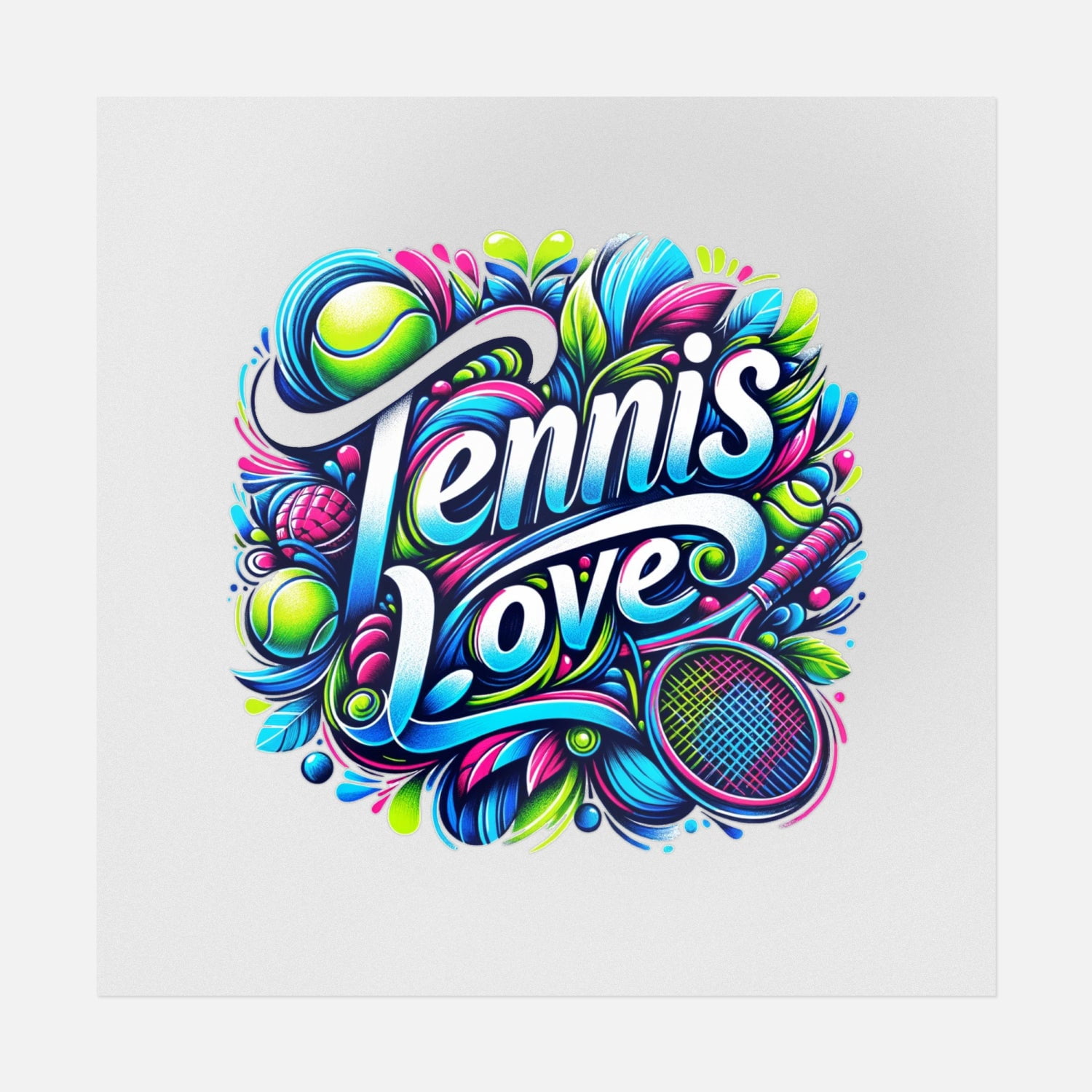 Tennis Love Handwritten Transfer - Walmart.com