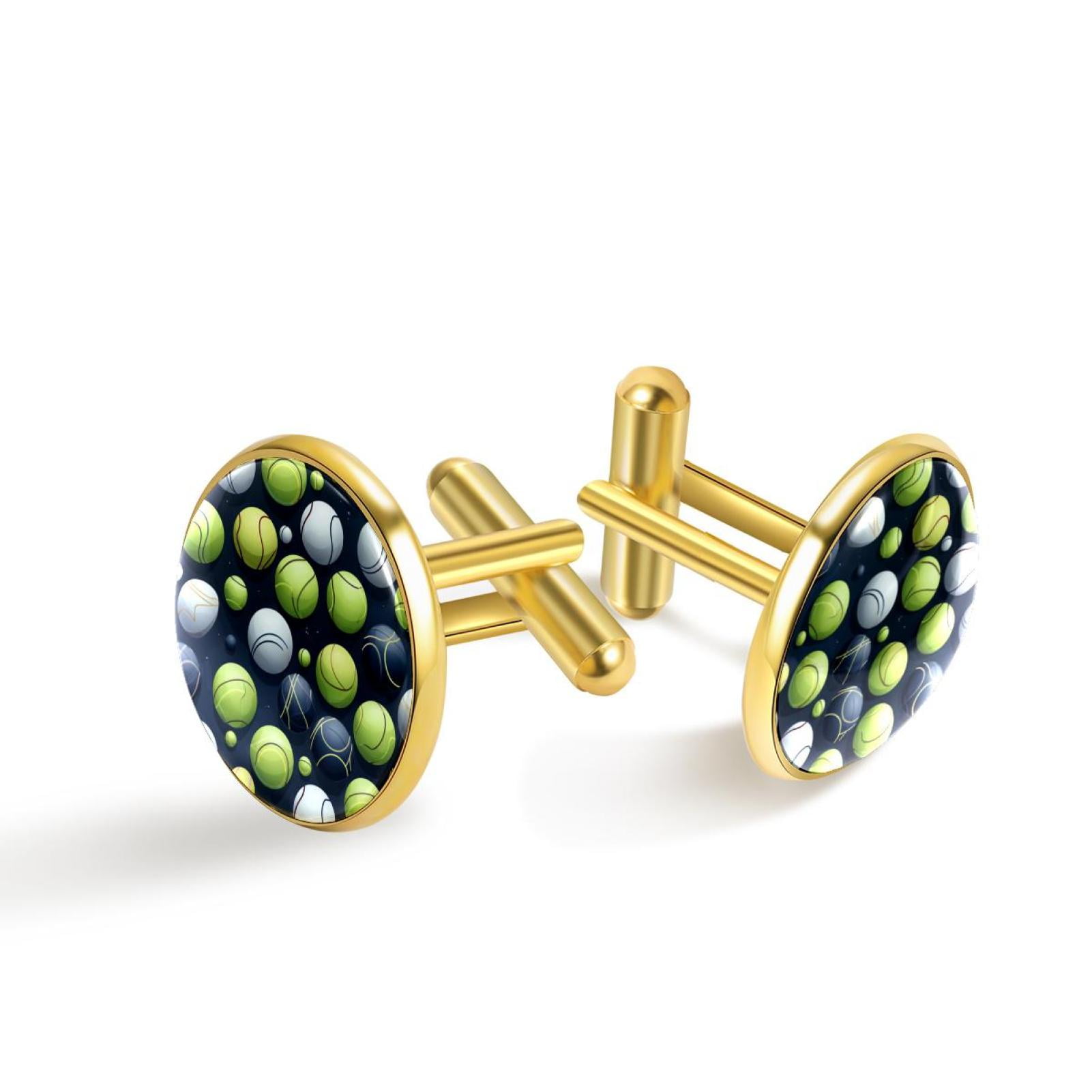 Tennis Men's Stainless Steel Cufflink Set for Formal Attire, Made of ...