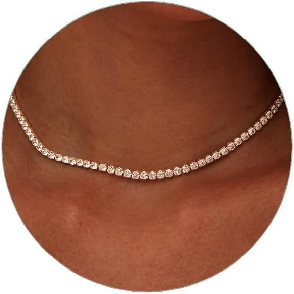 Cubic Zirconia Choker Necklaces for Women and Women, Sparkling ...