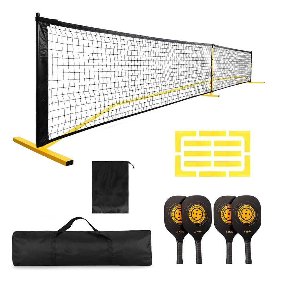 Tennis Net for Driveway, Tennis Balls Rackets Net with Court Marker ...