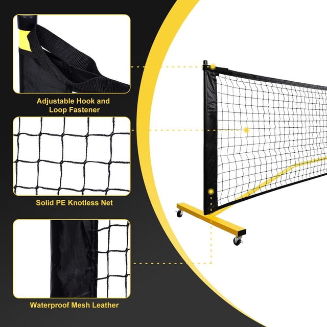 Tennis Net for Driveway, Tennis Balls Rackets Net with Court Marker ...