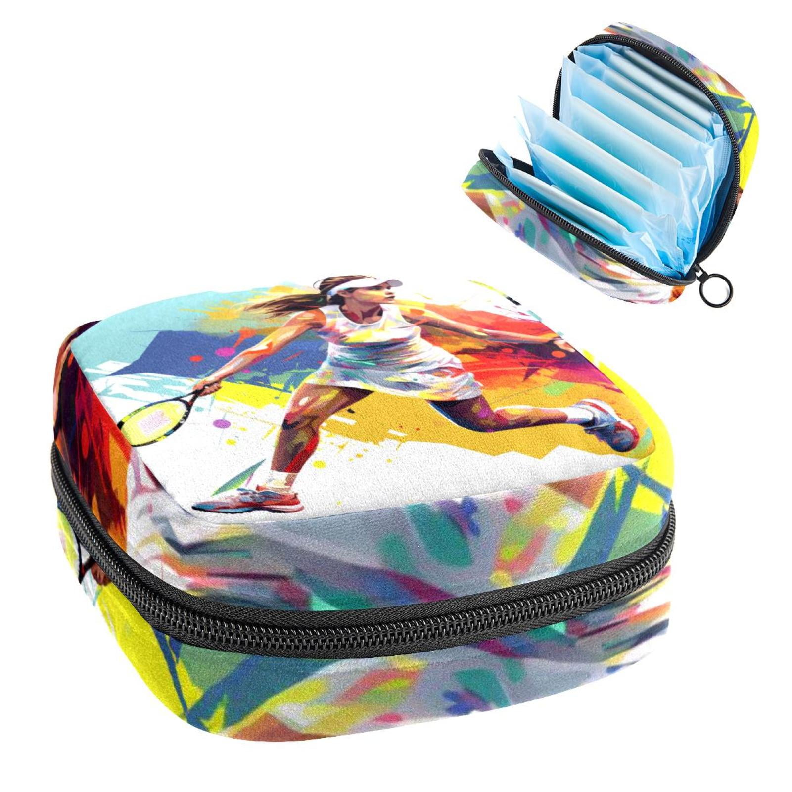 Tennis Pad Bag Small Bag Canvas Pouch with Zipper Small Pouch with ...