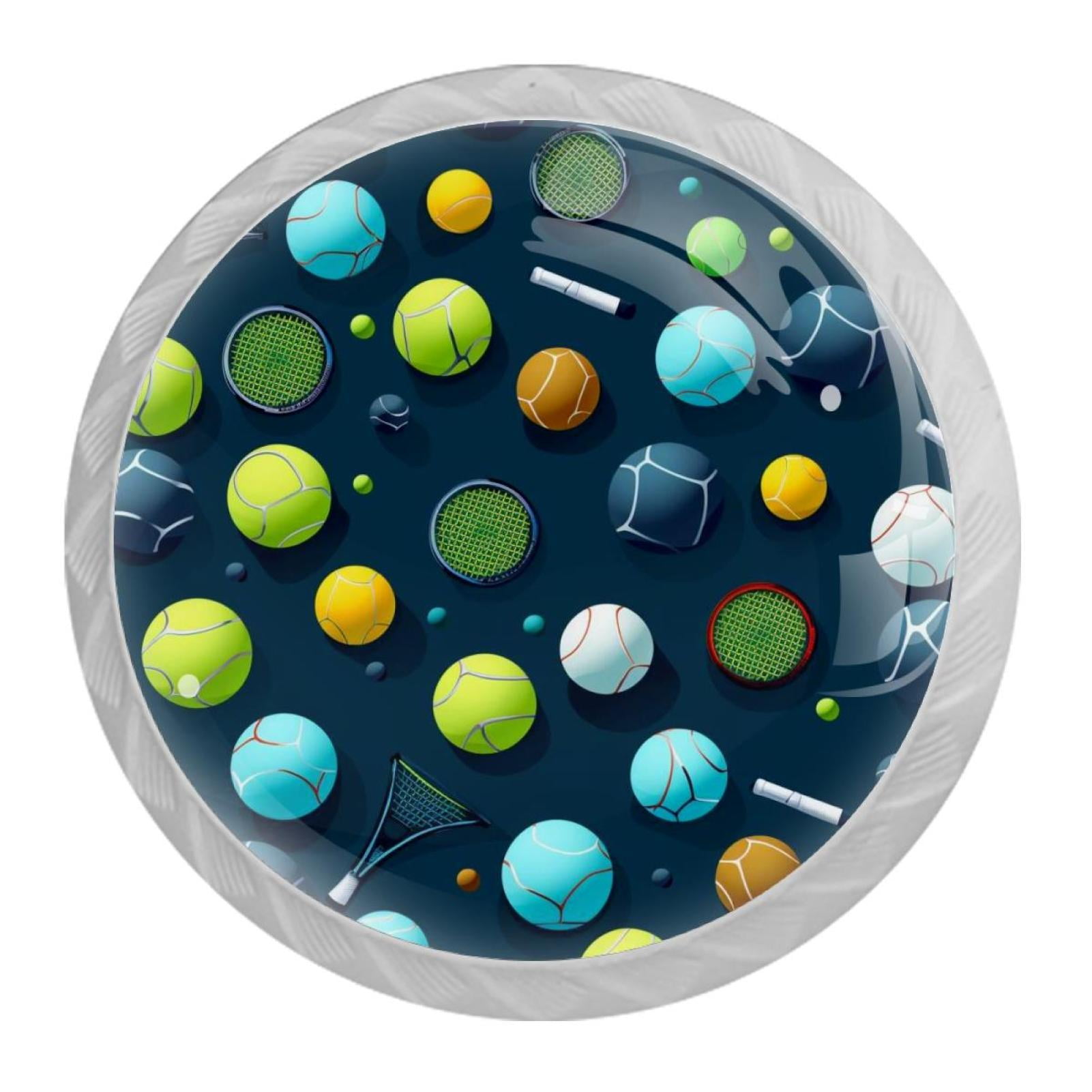 Tennis Pattern Custom Drawer Knobs - Transparent Cabinet Knobs ABS ...