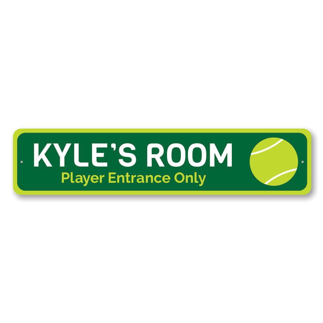 Tennis Player Entrance Only Sign, Tennis Lover Kid Name Bedroom Sign ...