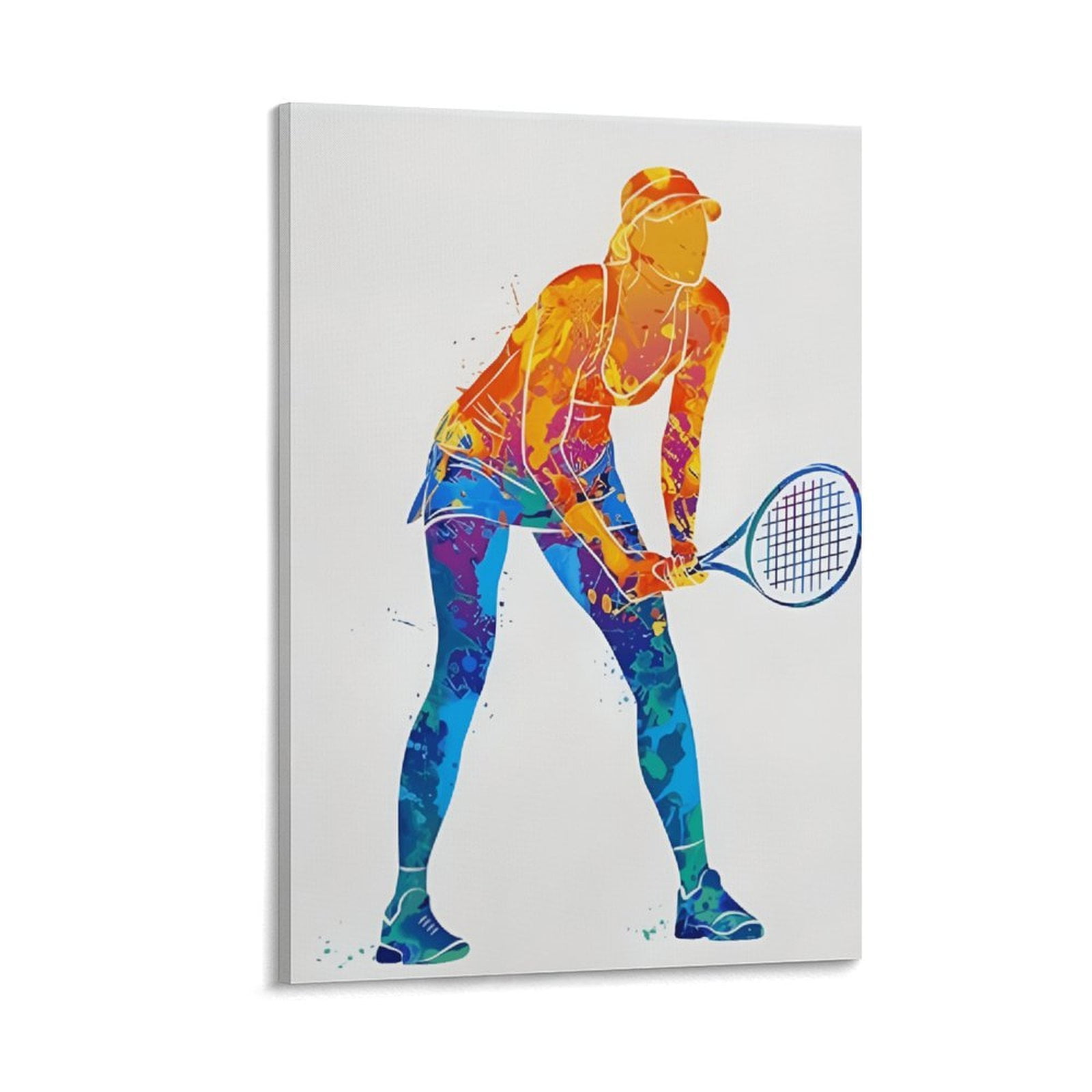 Tennis Player Watercolor Wall Tennis Canvas Painting Prints for Home ...