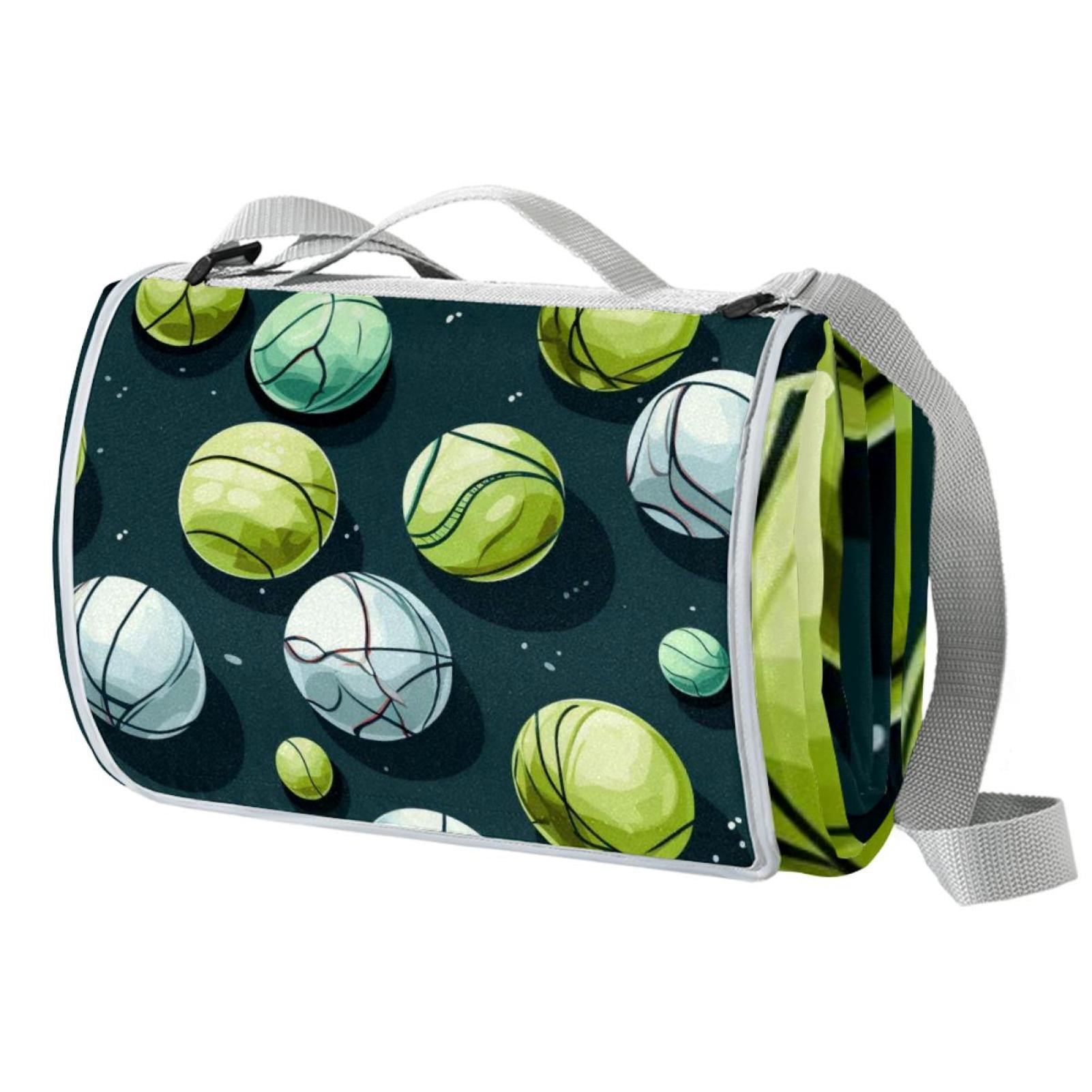 Tennis Portable Canvas Picnic Blanket Waterproof Backing for Outdoor ...