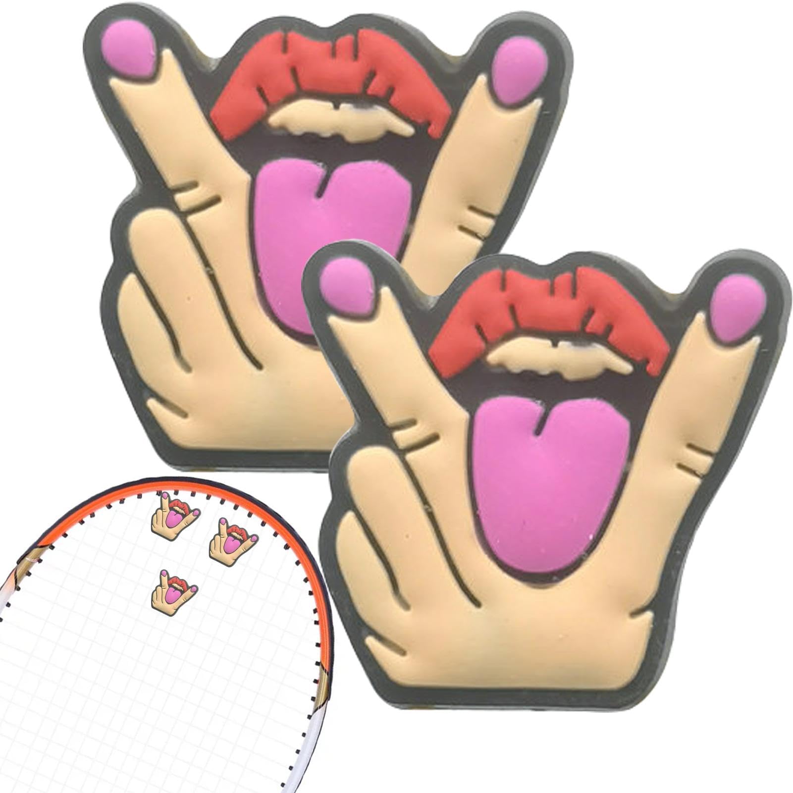 Tennis Racket Dampener, Cute Funny Tennis Vibration Dampeners, Soft ...