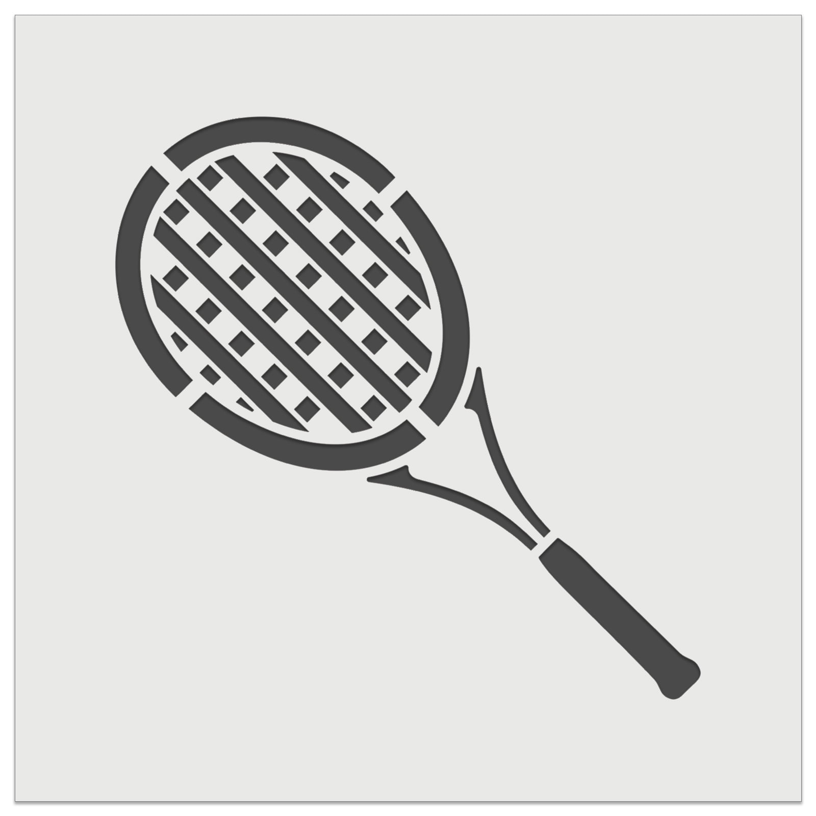 Tennis Racket Racquet Sports DIY Cookie Wall Craft Stencil - 7.0 Inch ...
