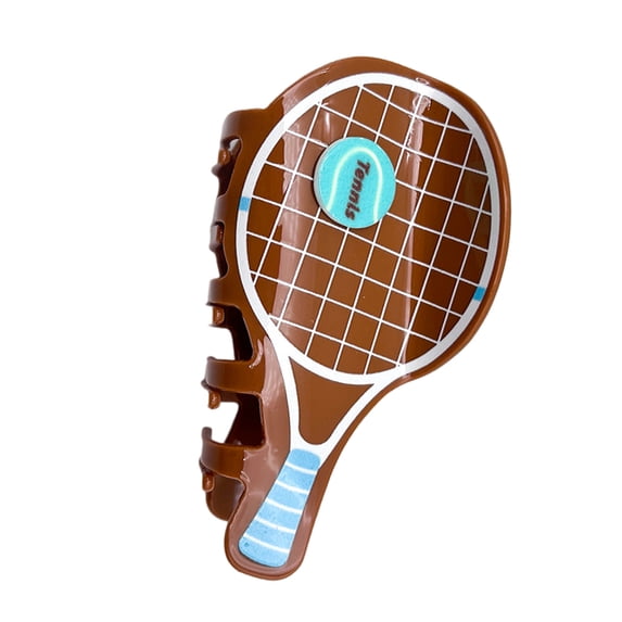 Tennis Racket Shaped Hair Claw Strong Hold Clip Lightweight PVC Hairpin ...