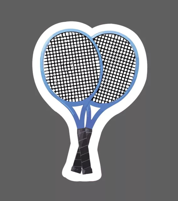 Tennis Racket Sticker Doubles Waterproof Sticker Phone Decal Water ...