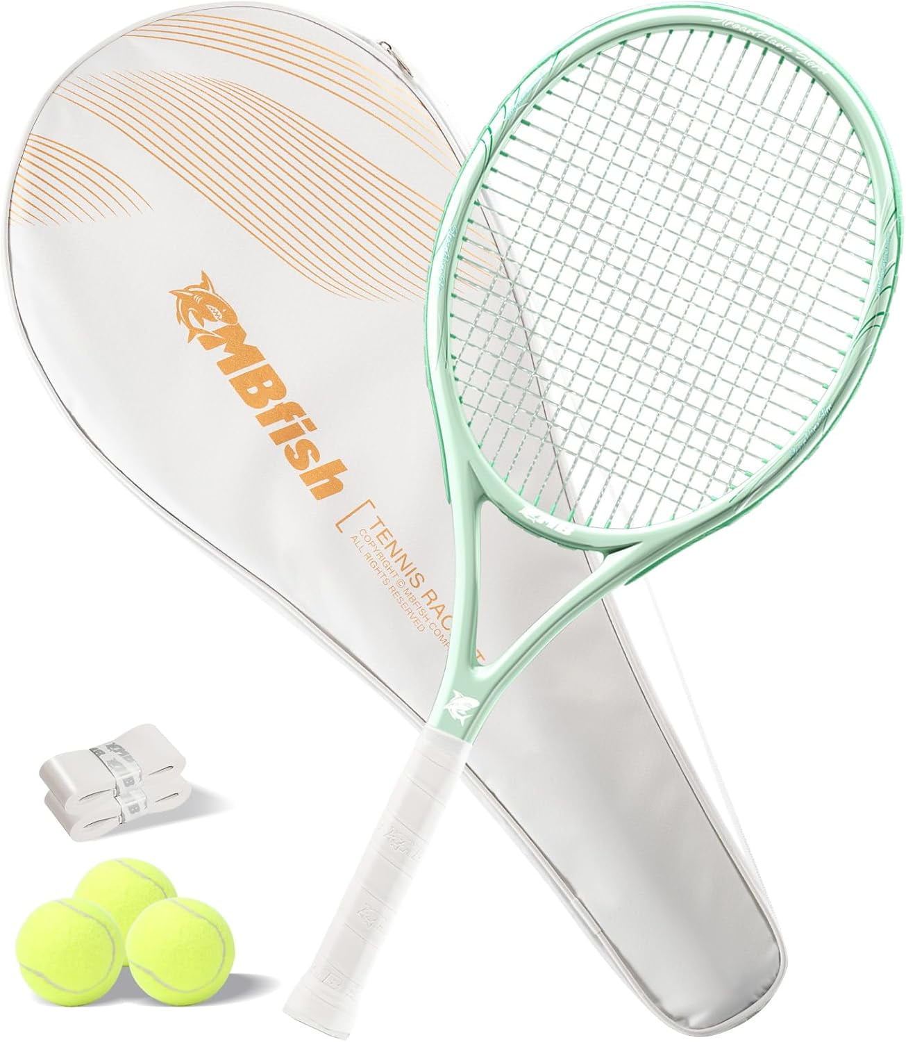 Tennis Racket - Super Value Set with Pre-Strung, Comfortable Handle, 27 ...