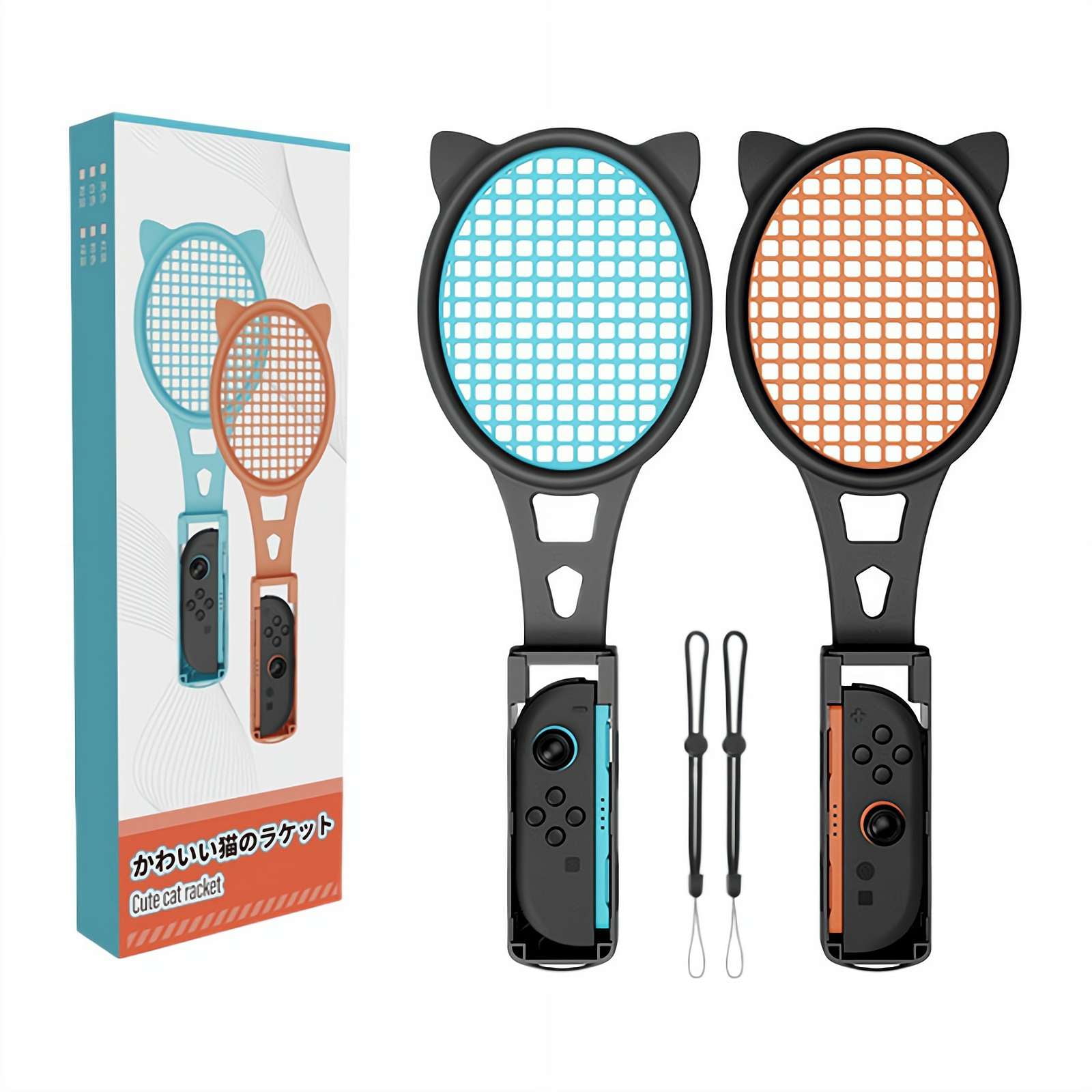 Tennis Racket for Nintendo Switch Joy-Con, Game Accessories for Mario Tennis Aces Game with 12 ...