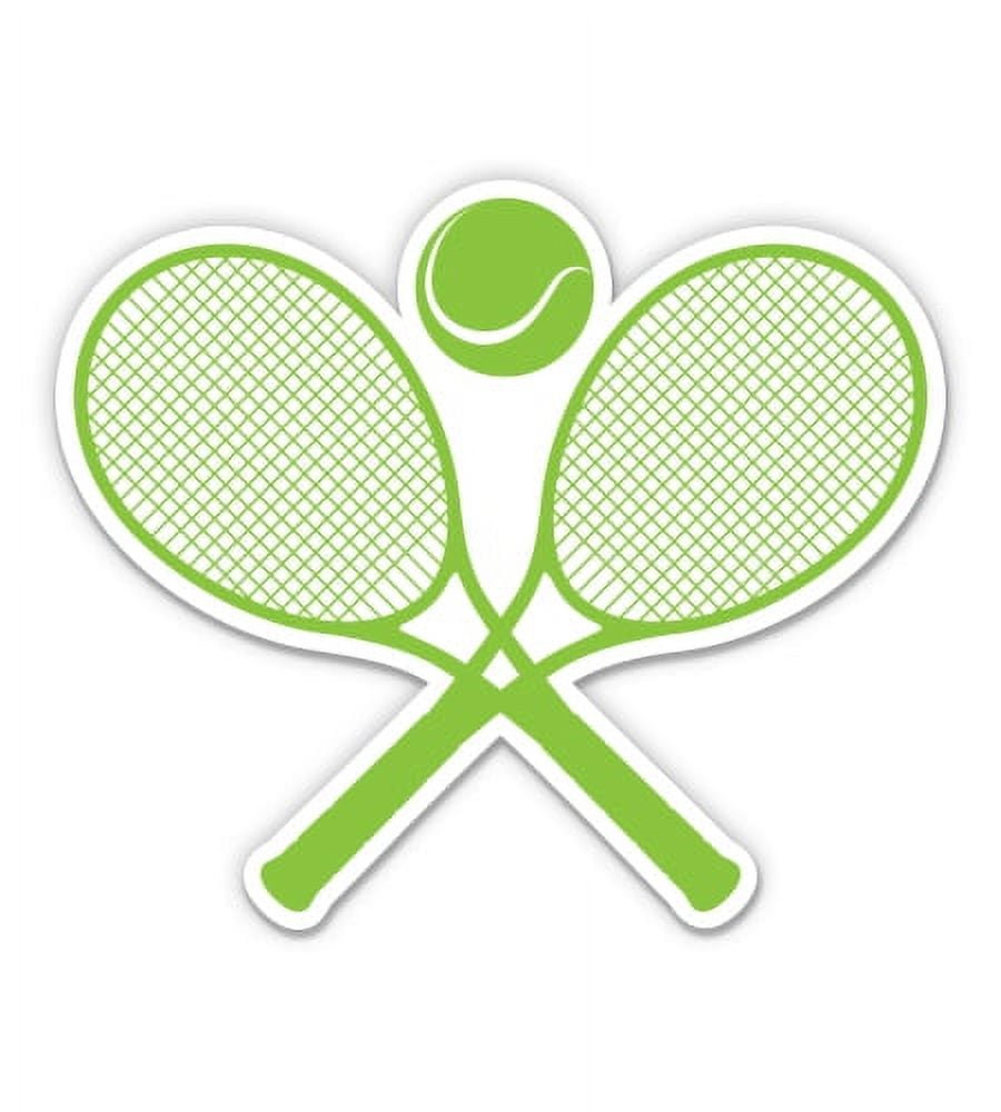 Tennis Rackets - 12" Vinyl Sticker Waterproof Decal - Walmart.com