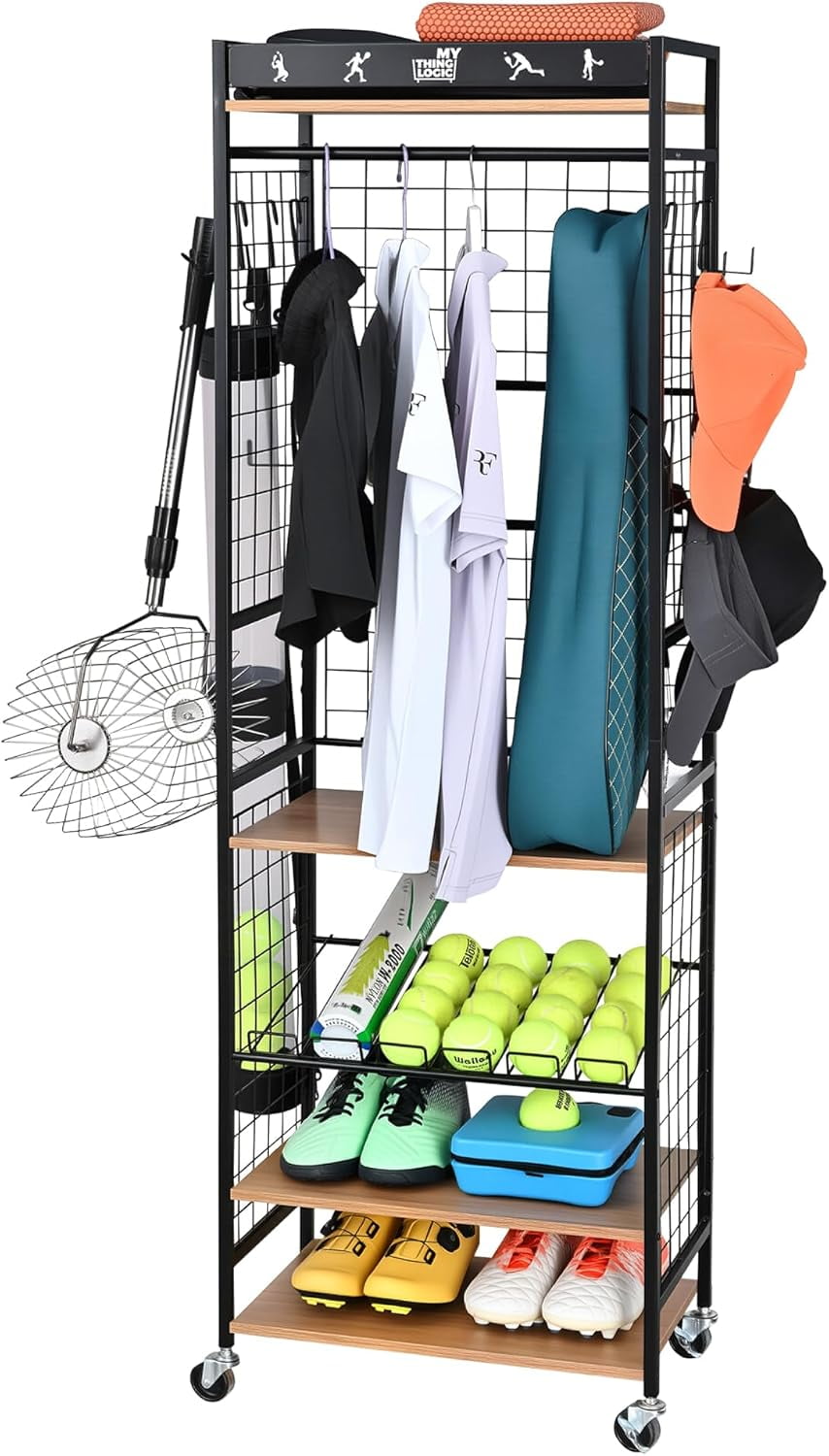 Tennis Racquet Bag Storage Rack, Tennis Equipment Holder for ...