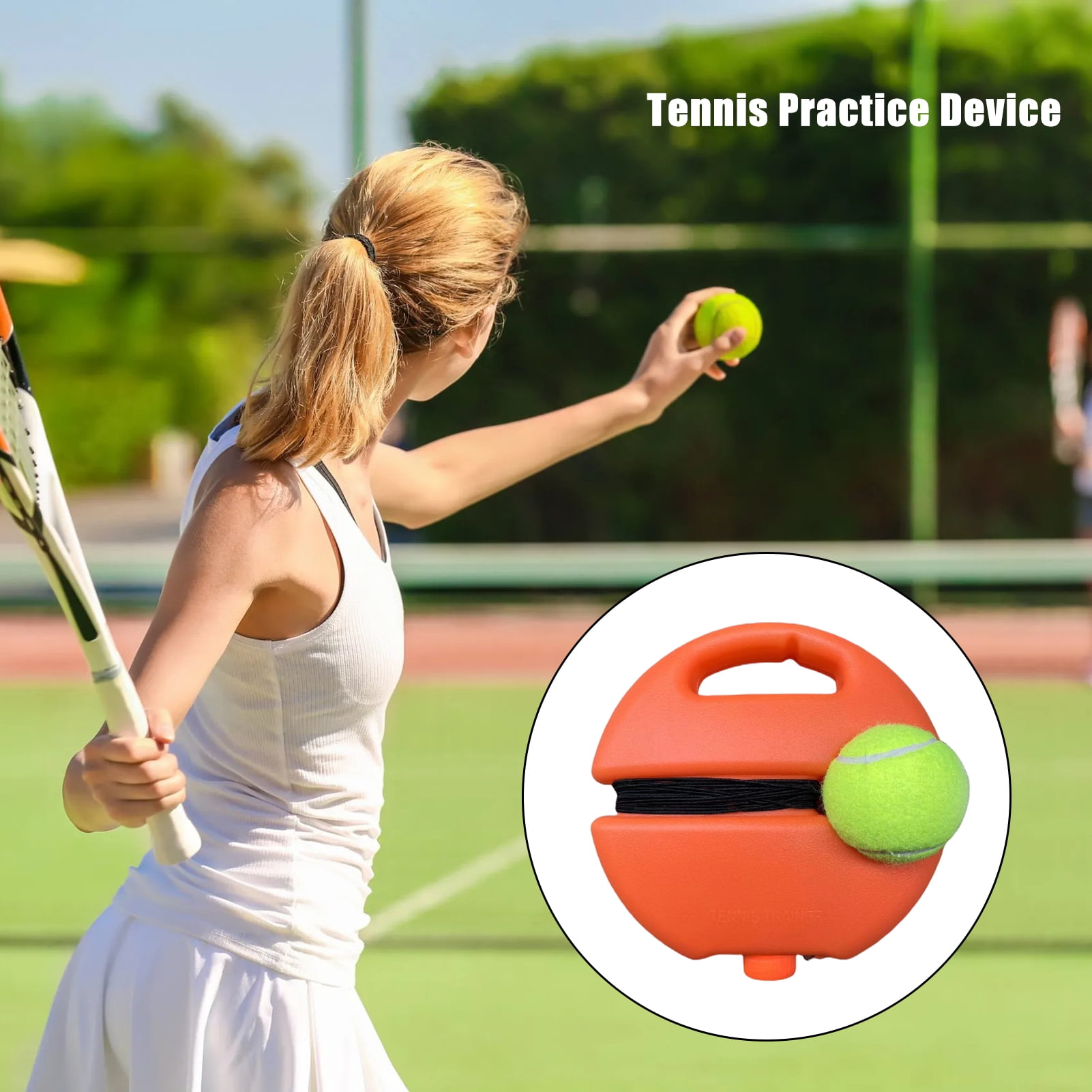 Tennis Rebounder Trainer Tennis Ball Self-trainer Portable Tennis ...