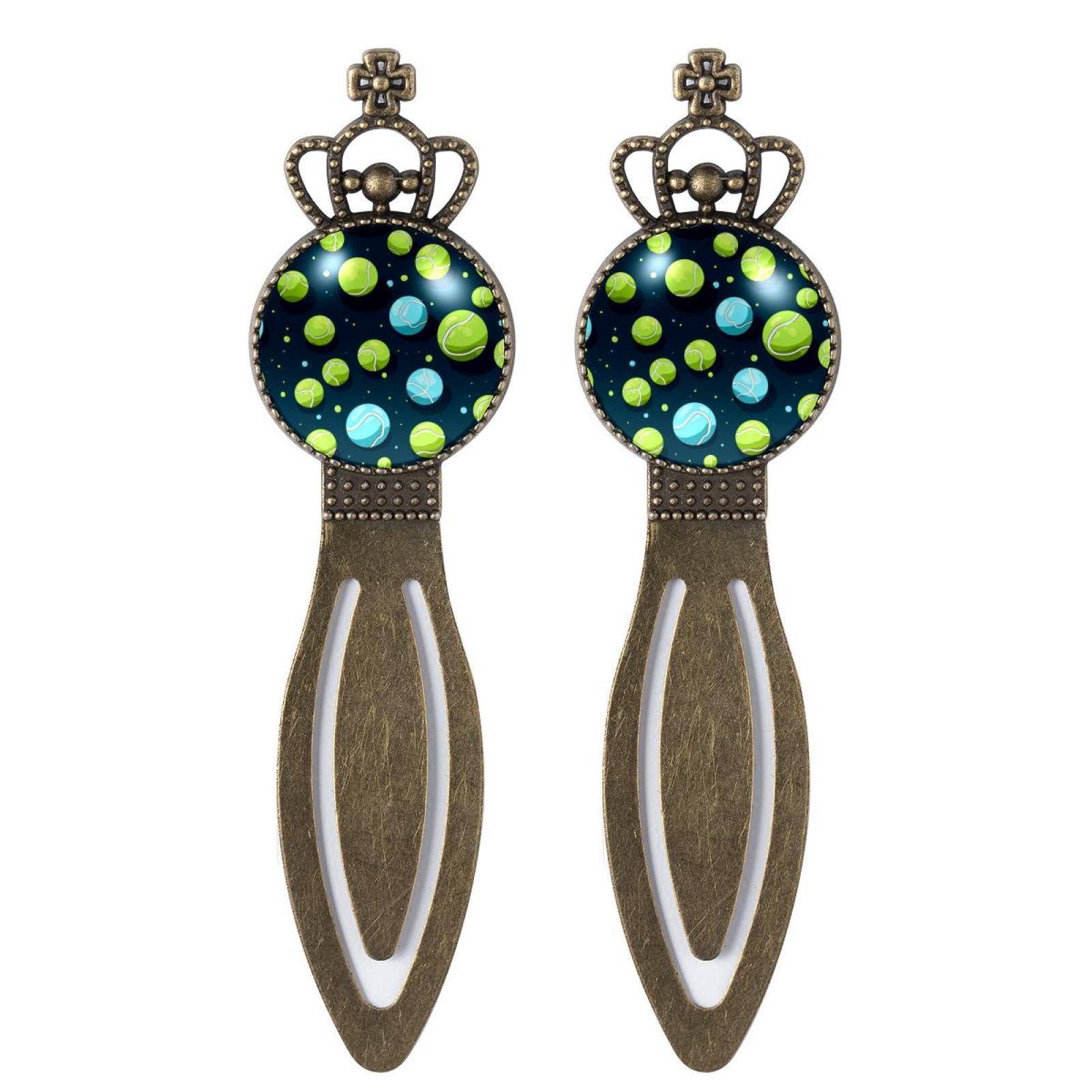 Tennis Set of 2 Vintage Copper Crown-Shaped Bookmarks - Stainless Steel ...