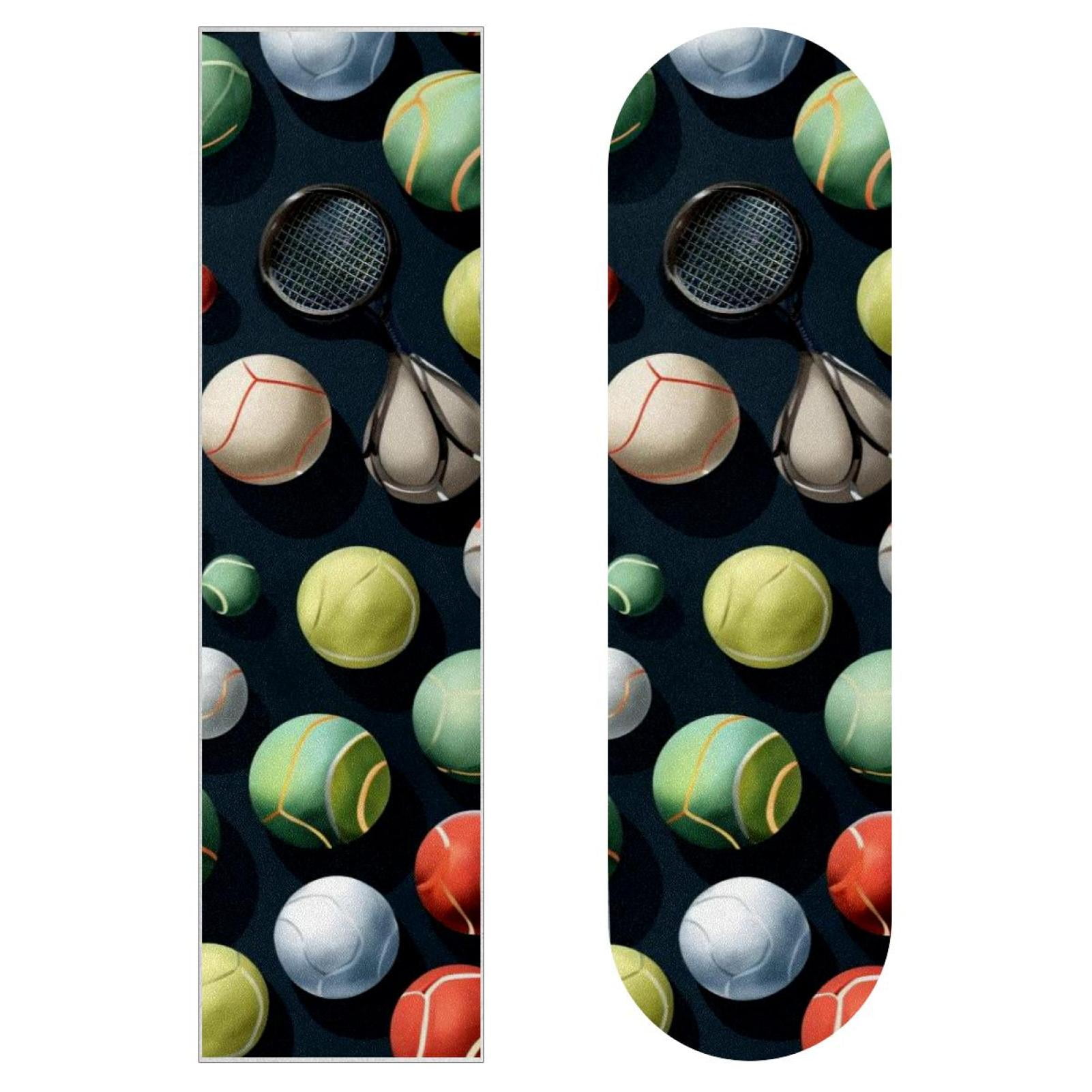 Tennis Skateboard Stickers Pack of Two | Emery Surface with PVC Back ...