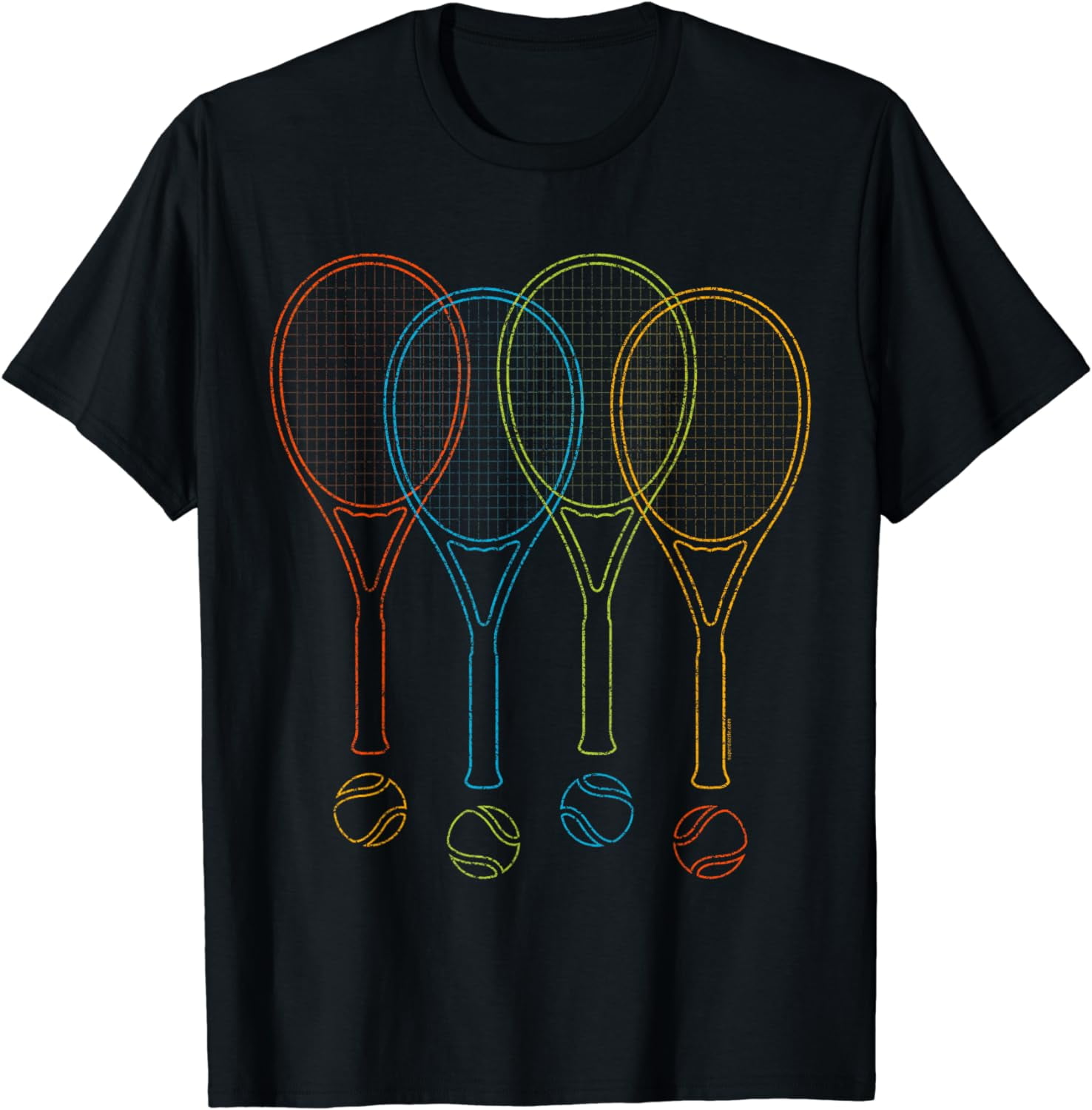 Tennis T Shirt Women Men Kids | Rackets & Balls Cool Tennis T-Shirt ...