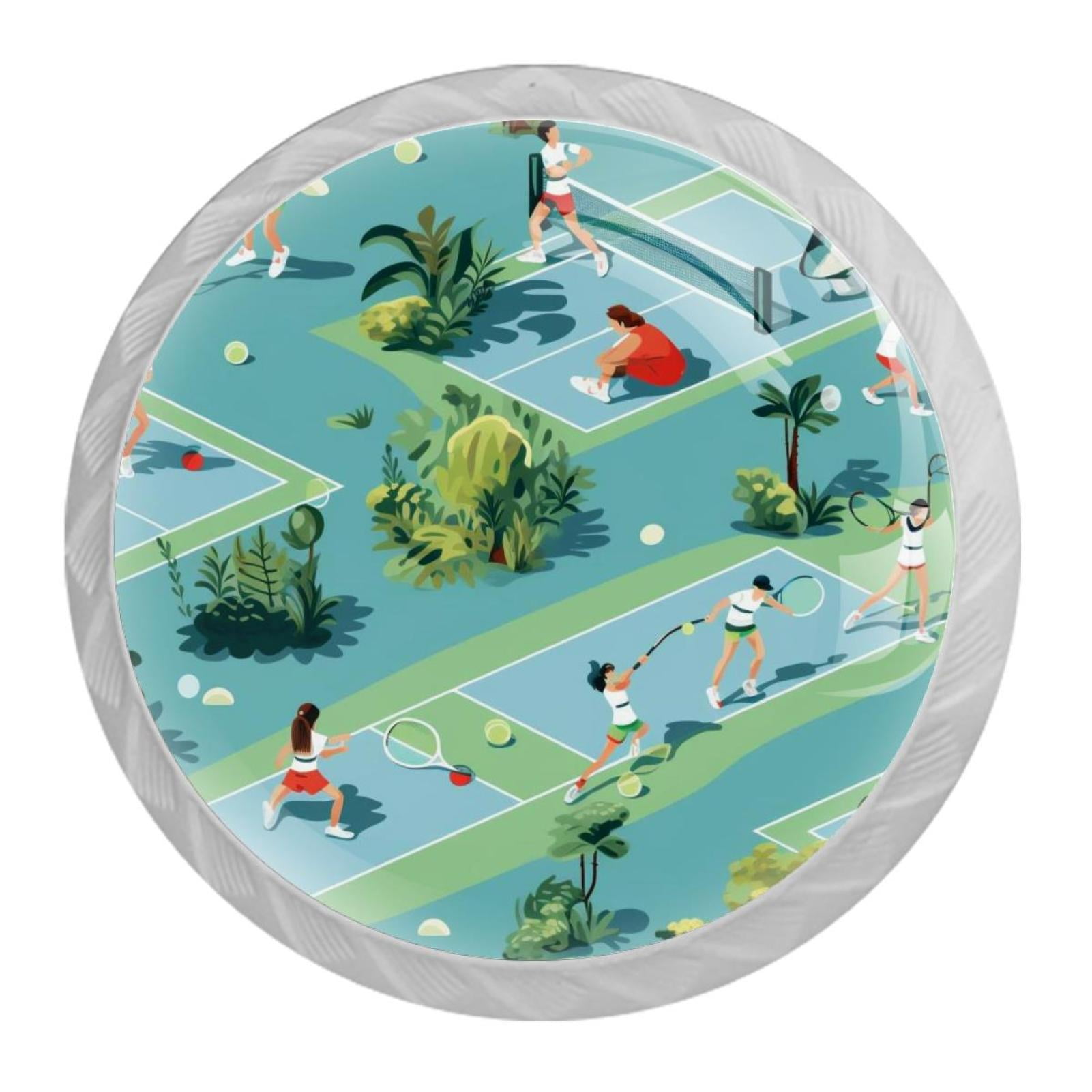 Tennis Tennis Court Custom Drawer Knobs - Transparent Cabinet Knobs ABS ...