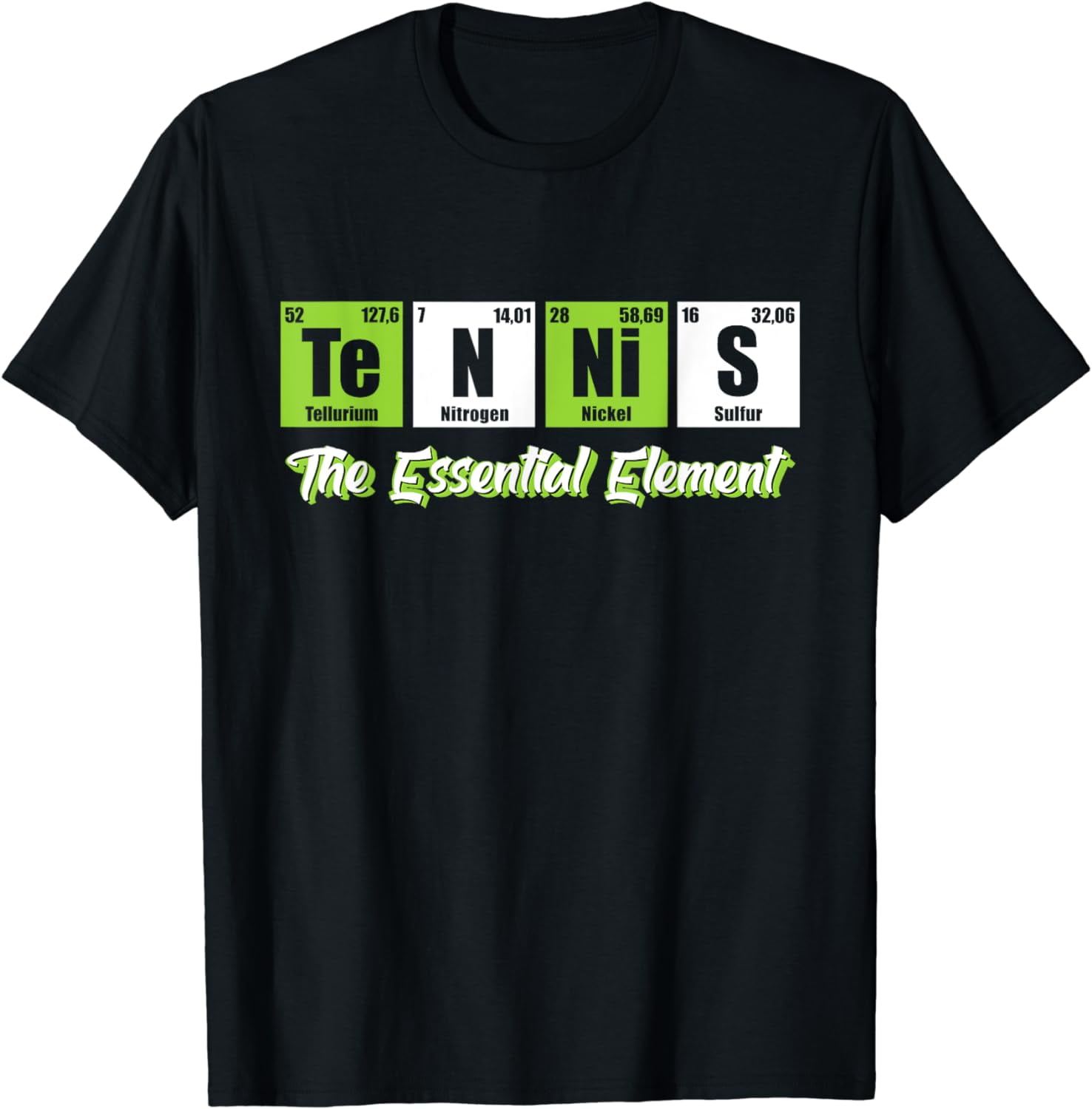 Tennis - The Essential Element | Funny Love Tennis T-Shirt - Walmart.com
